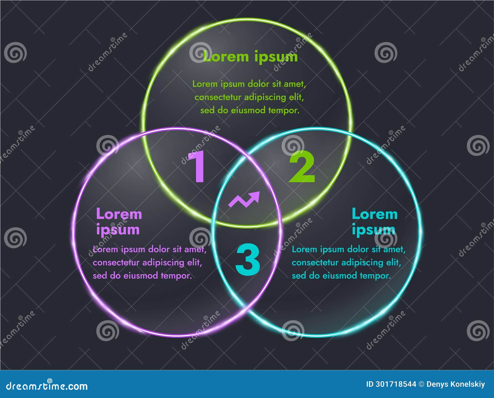 Business Infographic 3 Chart Stock Illustration - Illustration of ...