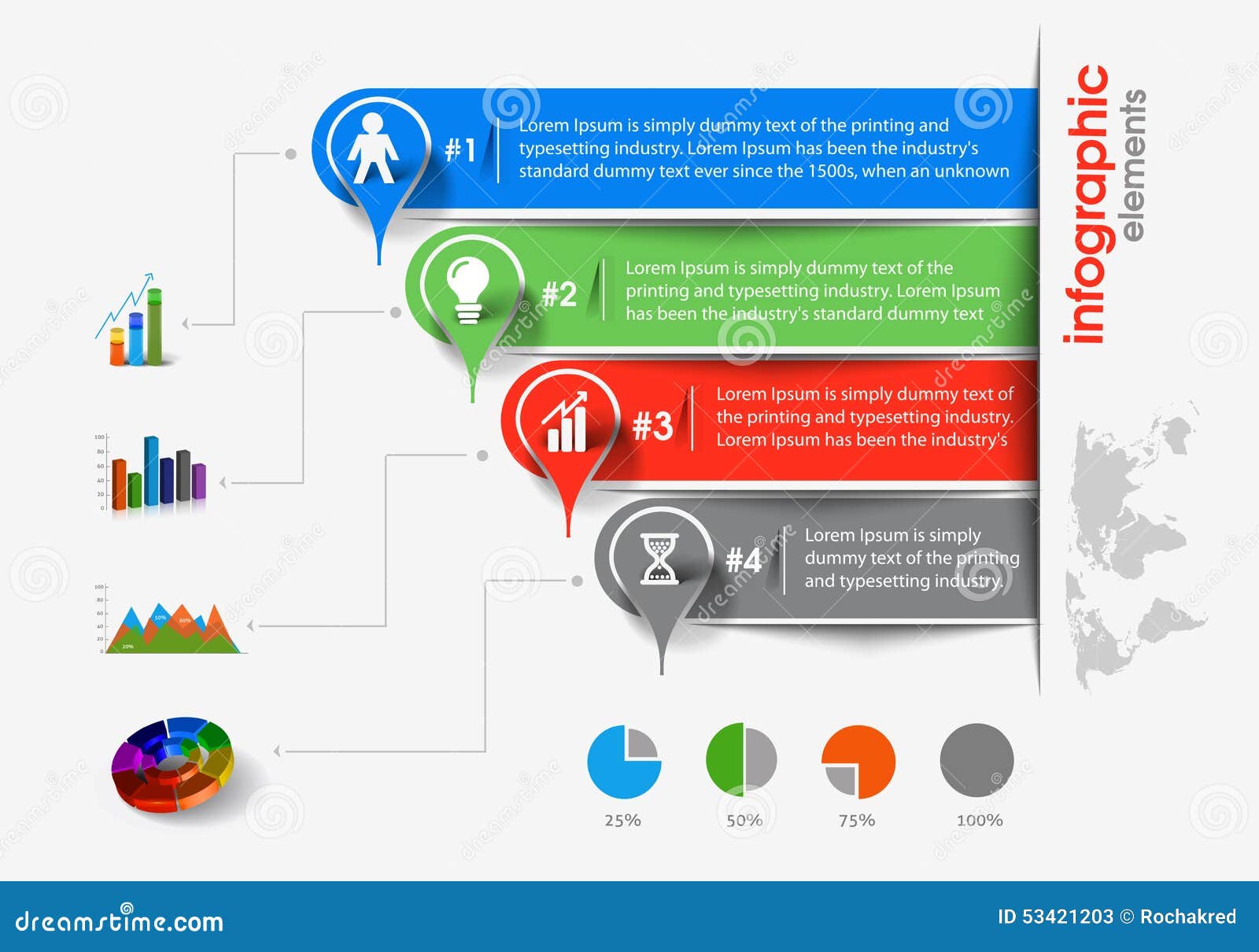 Business Infographic Background Stock Vector - Illustration of flyer ...