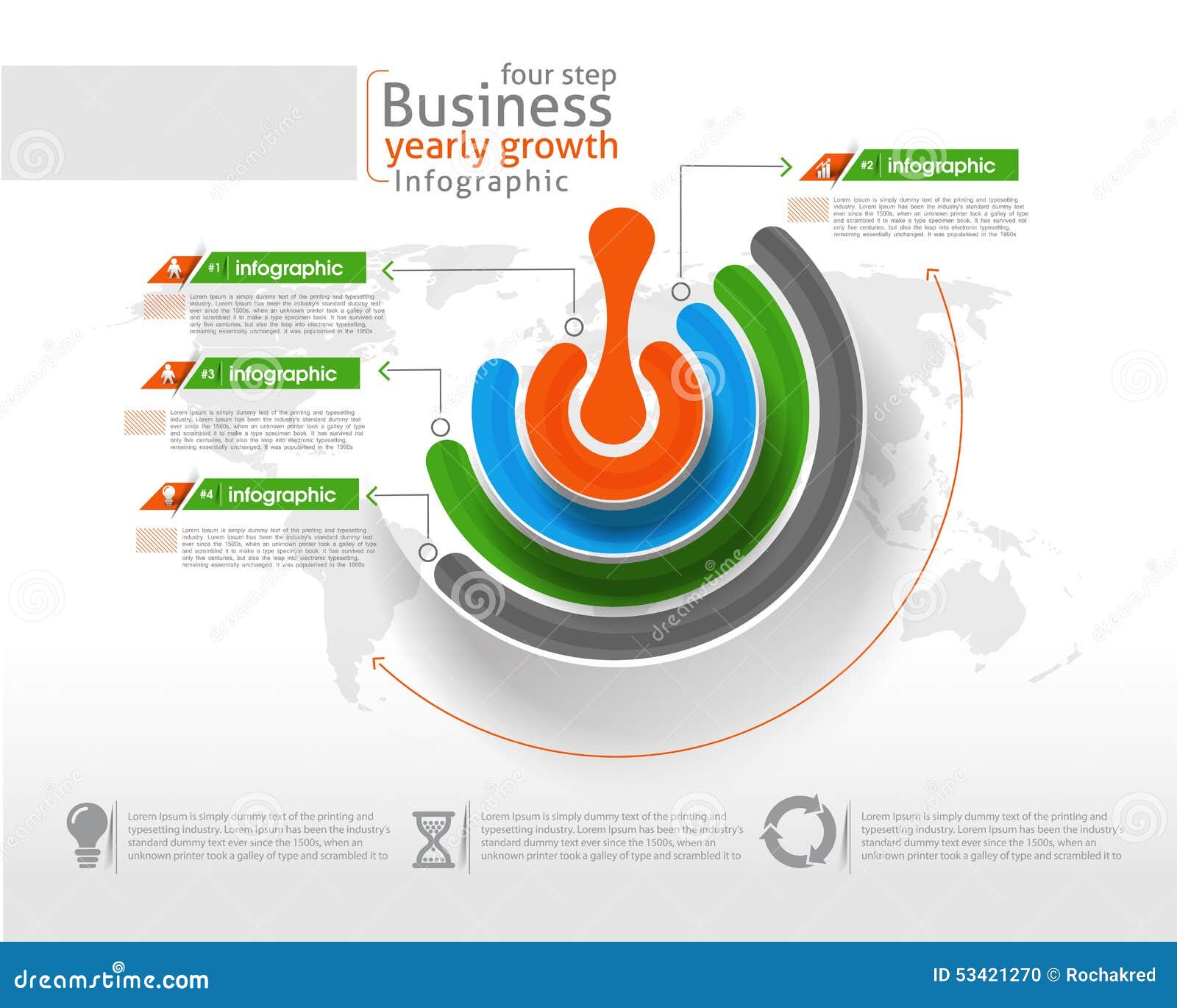 Business Infographic Background Stock Vector - Illustration of button ...