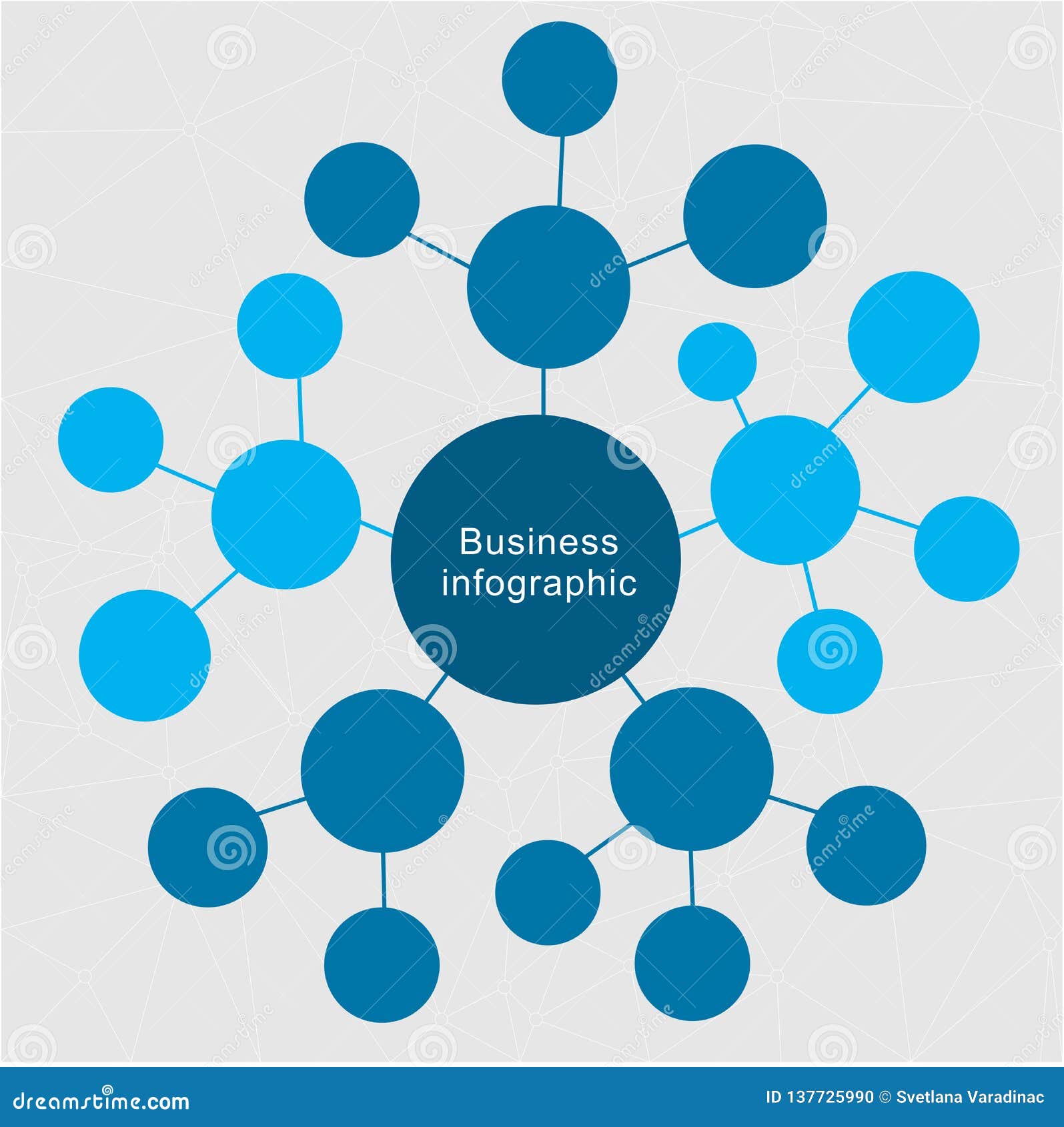 Business Infographic on Background Wireframe Polygonal Abstract Mesh ...