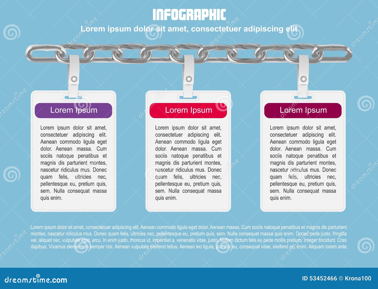 Business Infographic with Chain Stock Vector - Illustration of hang ...