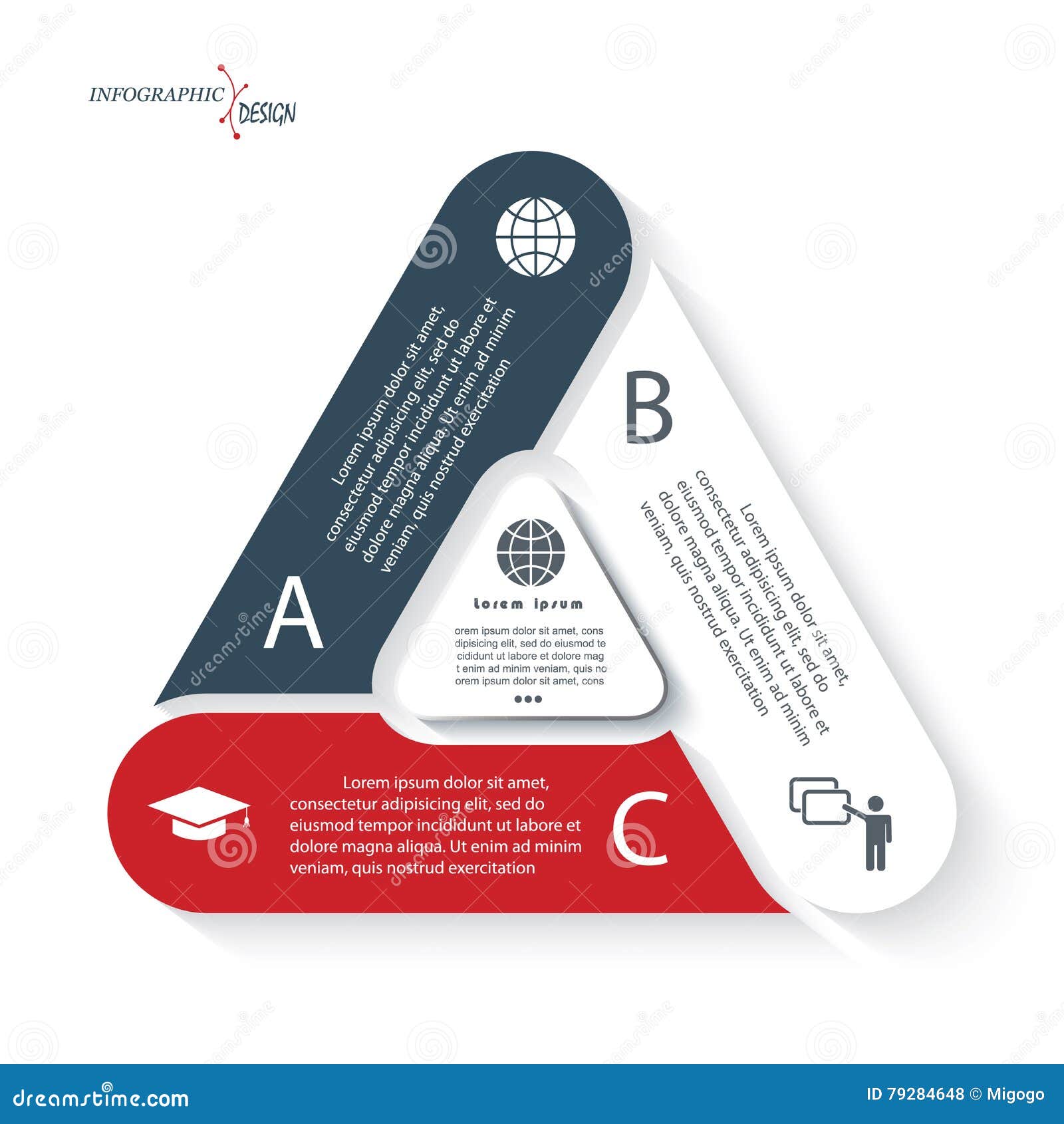 Business Infographic Design Form of Triangle. Stock Vector ...