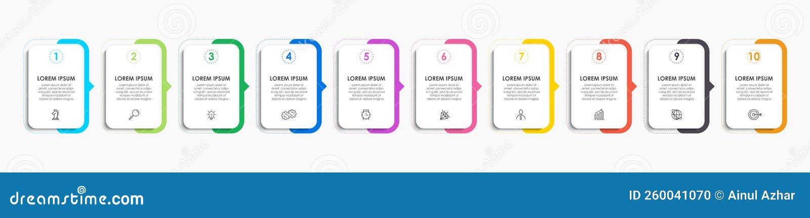 Business Infographic Design Template Vector with Icons and 10 Options ...