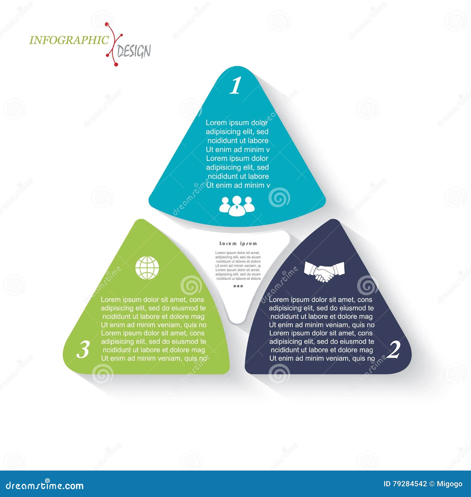 Business Infographic Design with Triangles. Stock Vector - Illustration ...