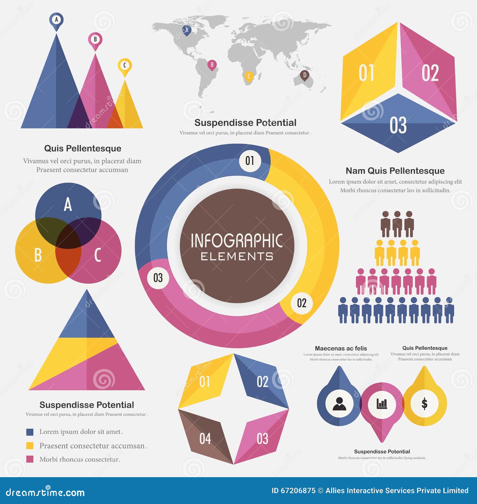 Business Infographic Elements Set. Stock Illustration - Illustration of ...