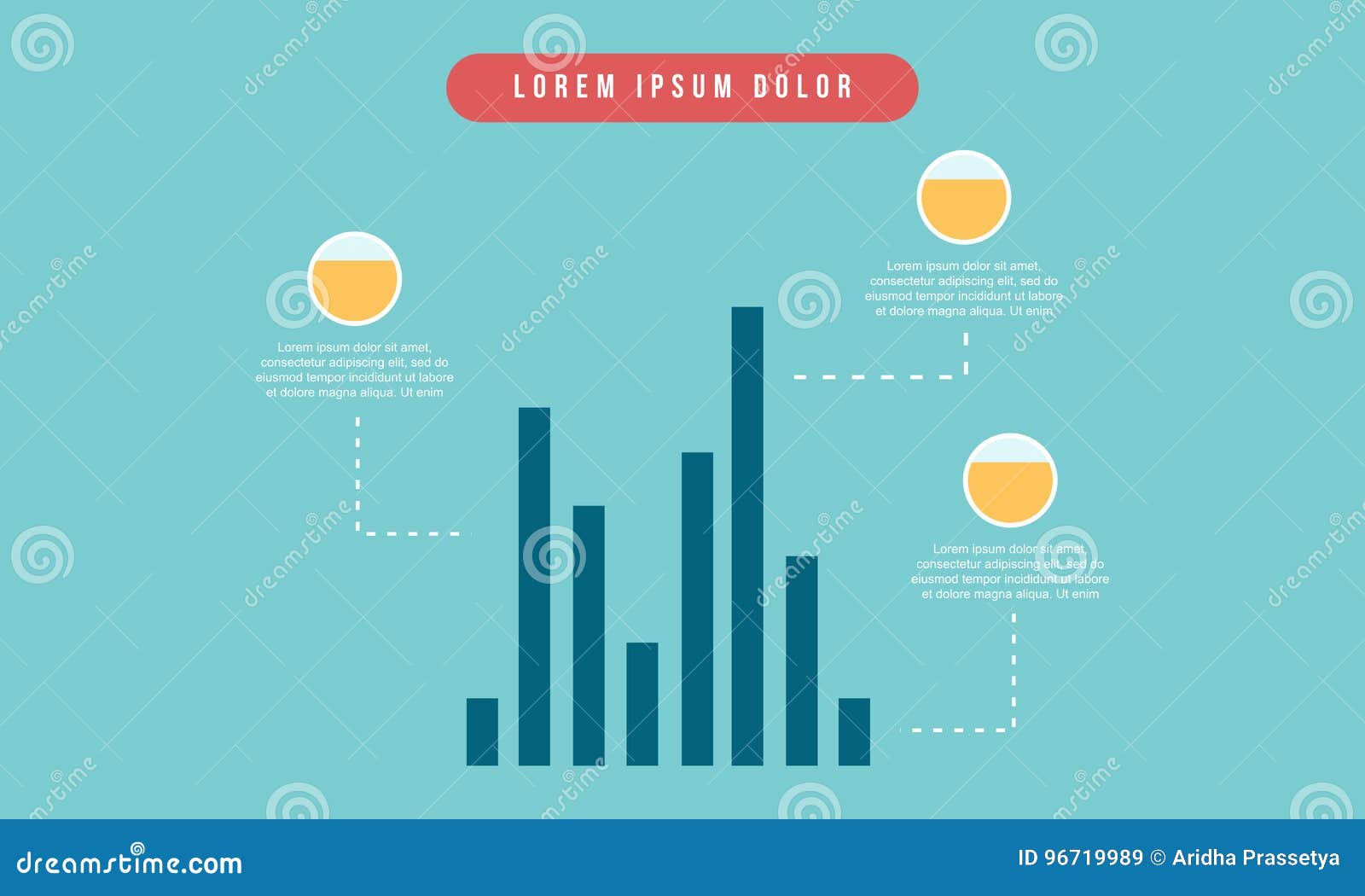 Business Infographic with Graph Style Stock Vector - Illustration of ...