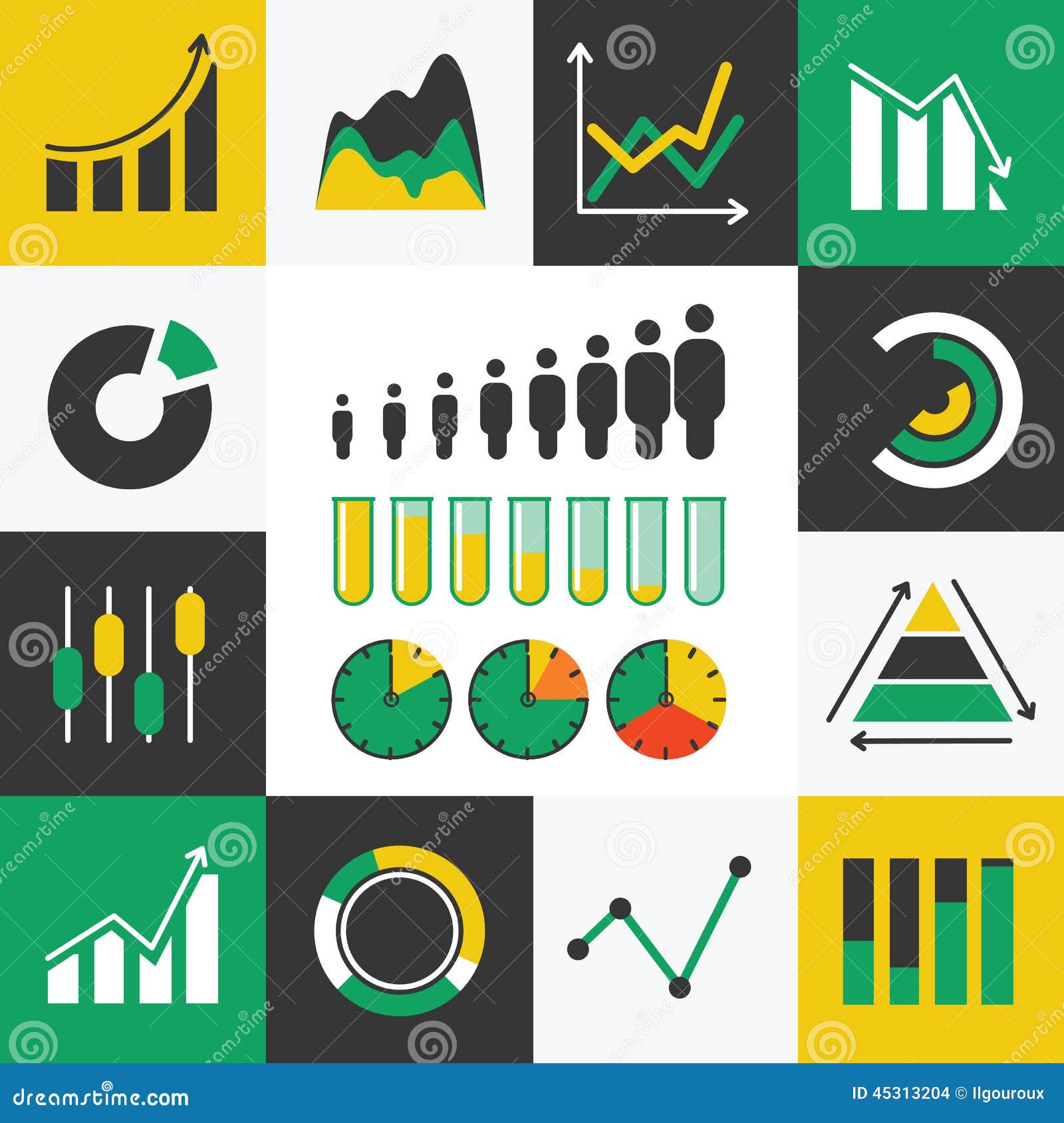 Business Infographic icons stock vector. Illustration of design - 45313204