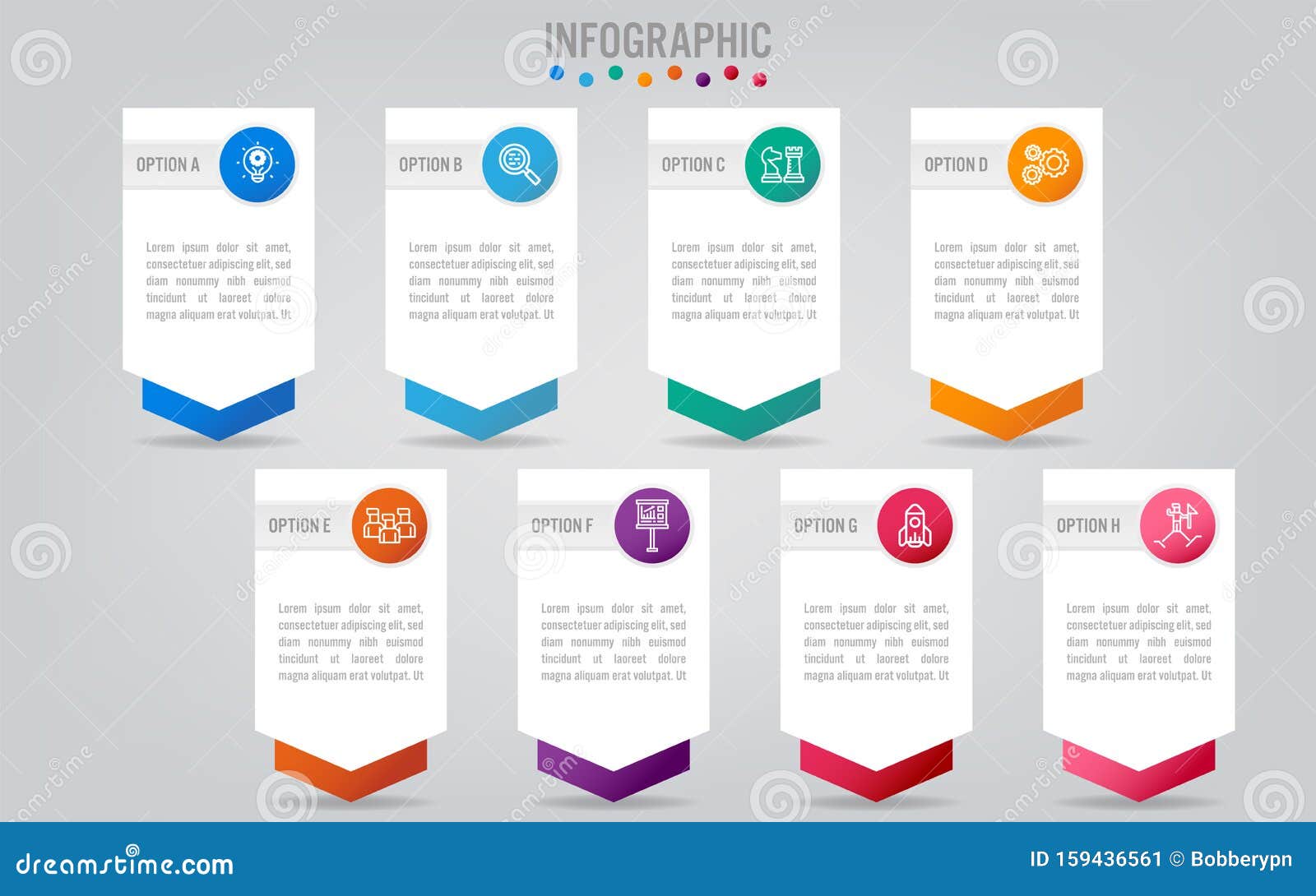 Business Infographic Labels Template with 8 Options.Creative Concept ...