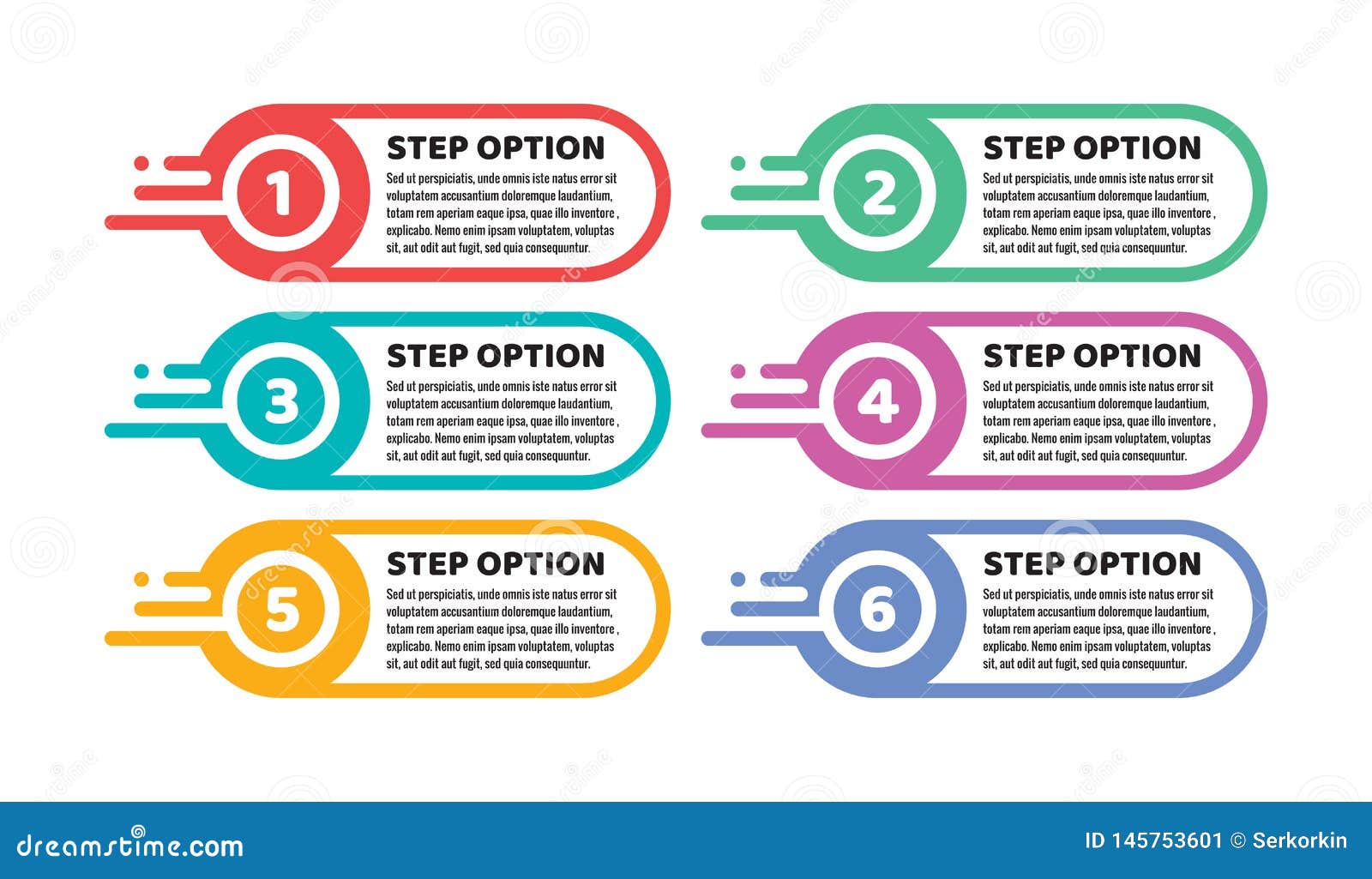 Numbered Step By Step Diagram. Infographic Flat Tab. Cartoon Vector ...