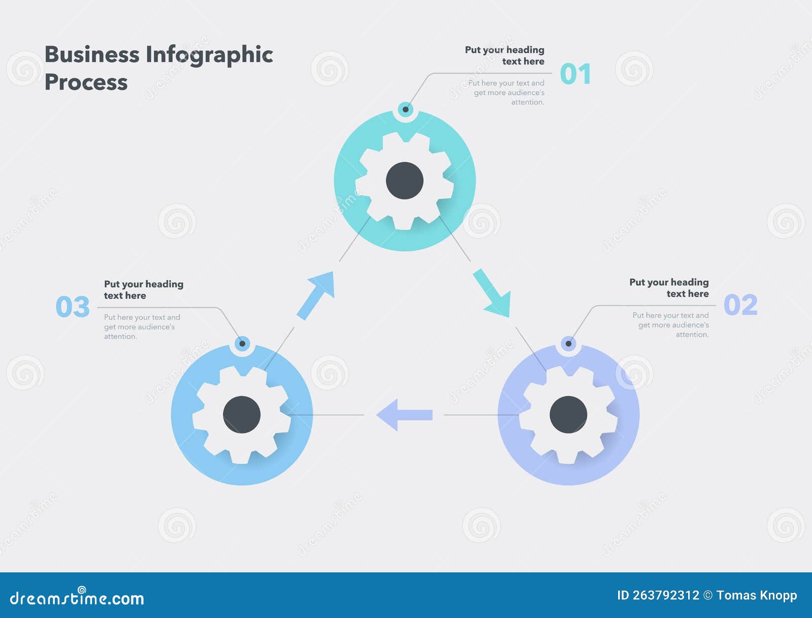 Business Infographic Process with Three Steps Stock Vector ...