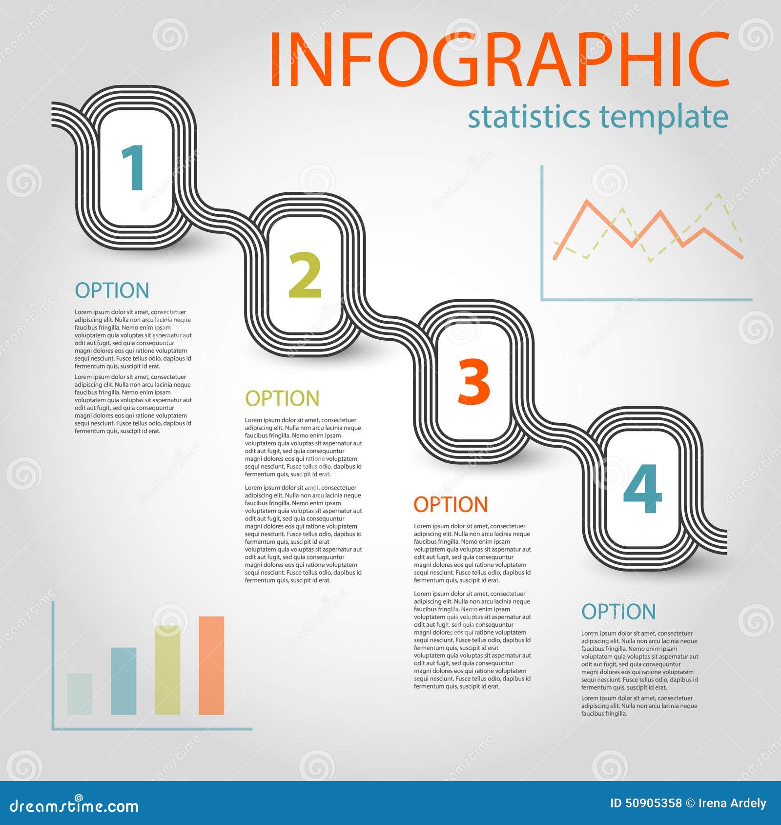 Business Infographic 4 Steps Timeline Template Stock Vector ...