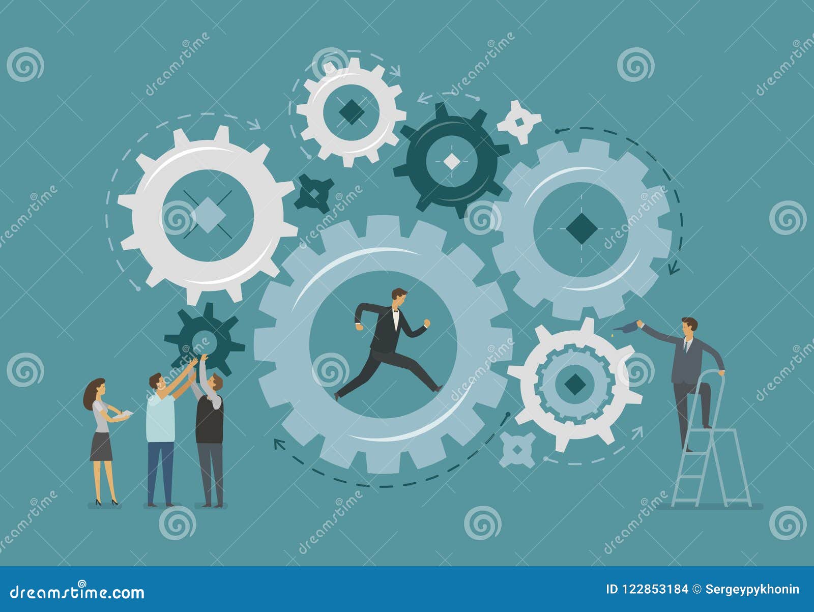 Business Infographic. Teamwork, Collaboration, Work Concept. Vector ...