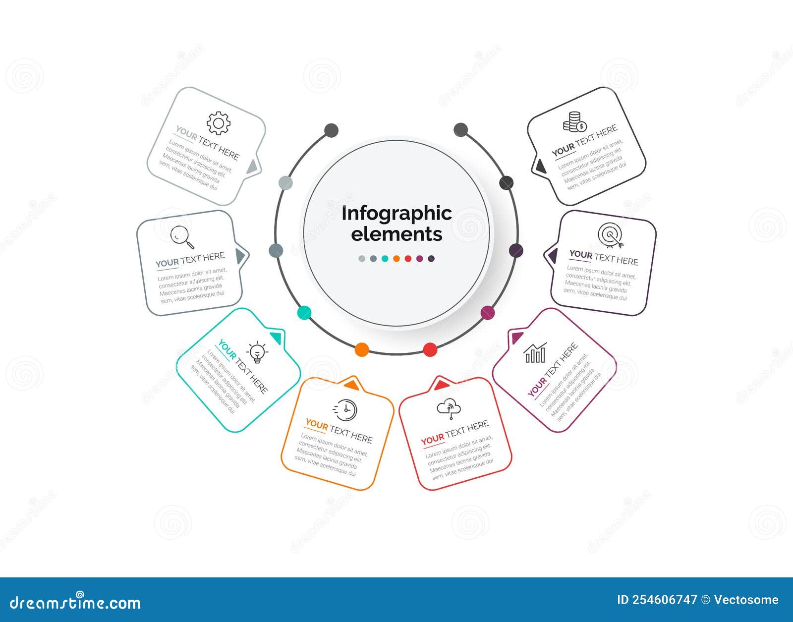 Business Infographic Template. Business Concept with 8 Options Stock ...