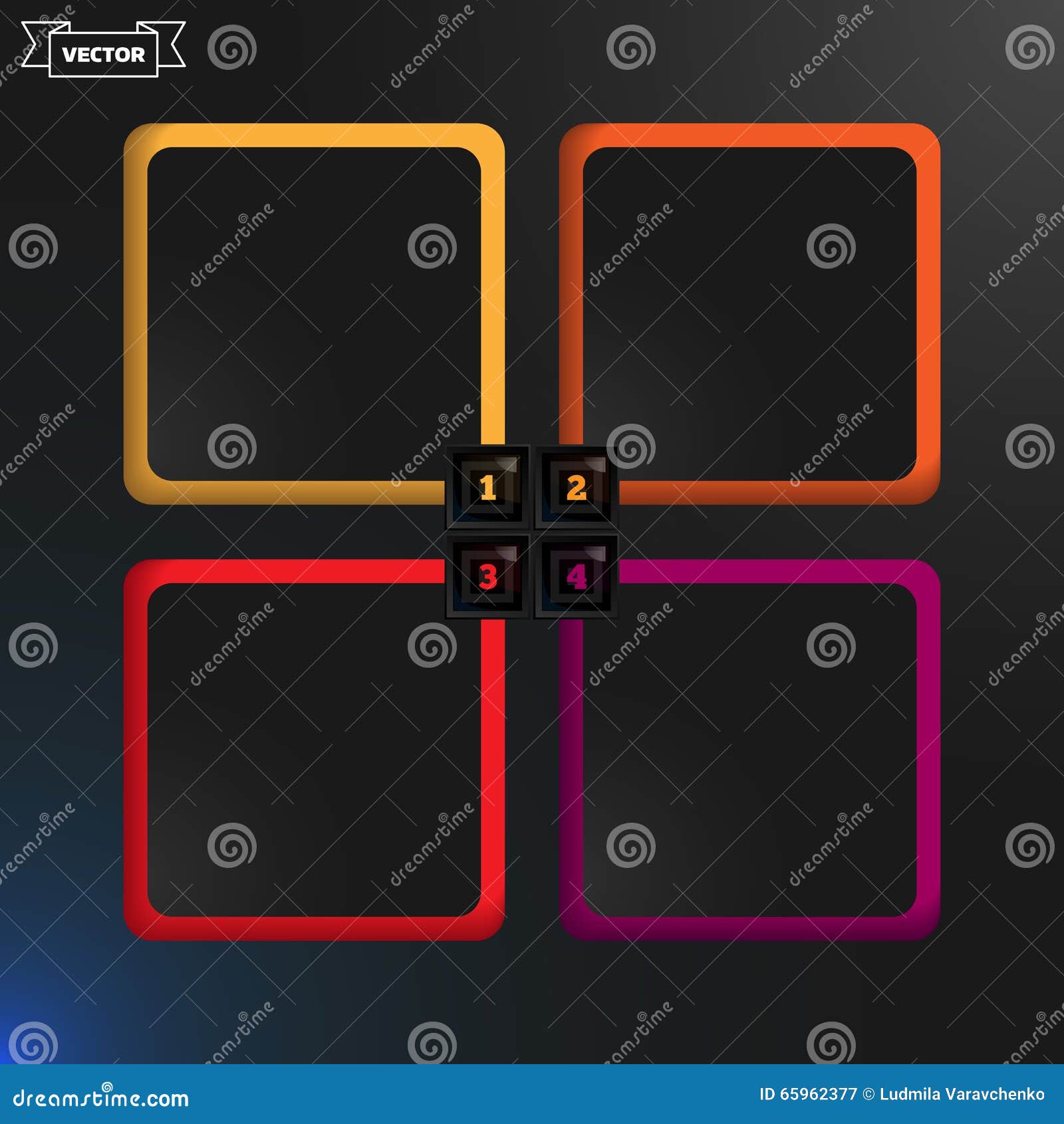 Business Infographic Template with Four Text Fields. Stock Vector ...