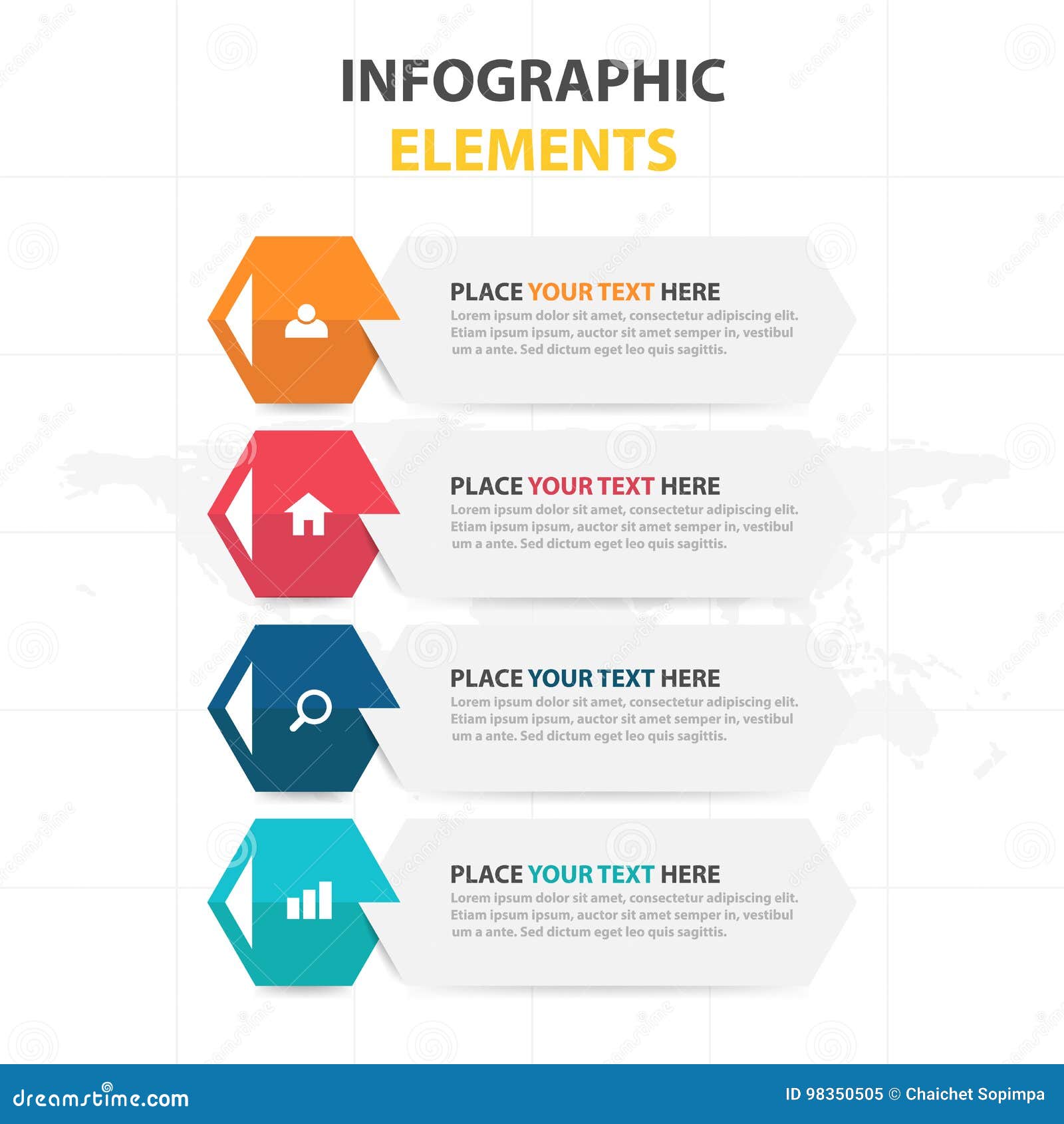 Business Infographic Timeline Process Template, Colorful Banner Text ...