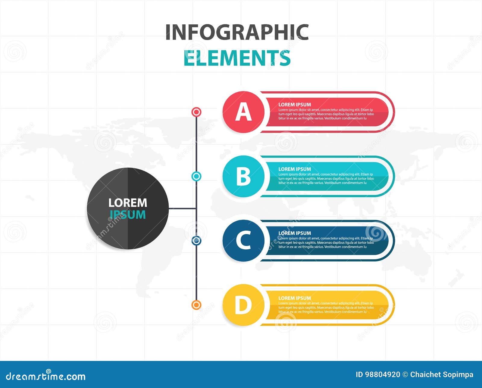 Business Infographic Timeline Process Template, Colorful Banner Text ...