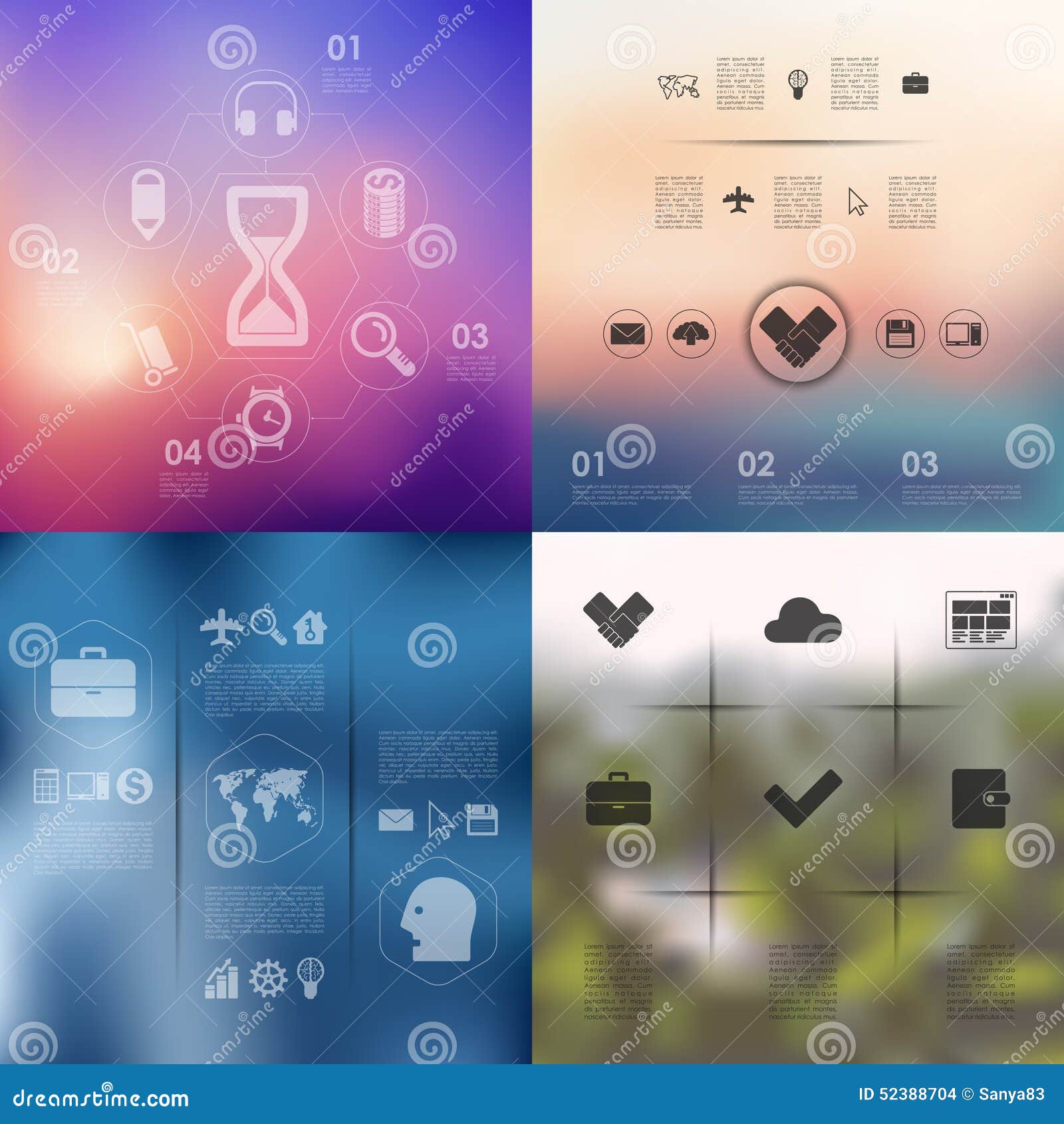 Business Infographic with Unfocused Background Stock Vector ...