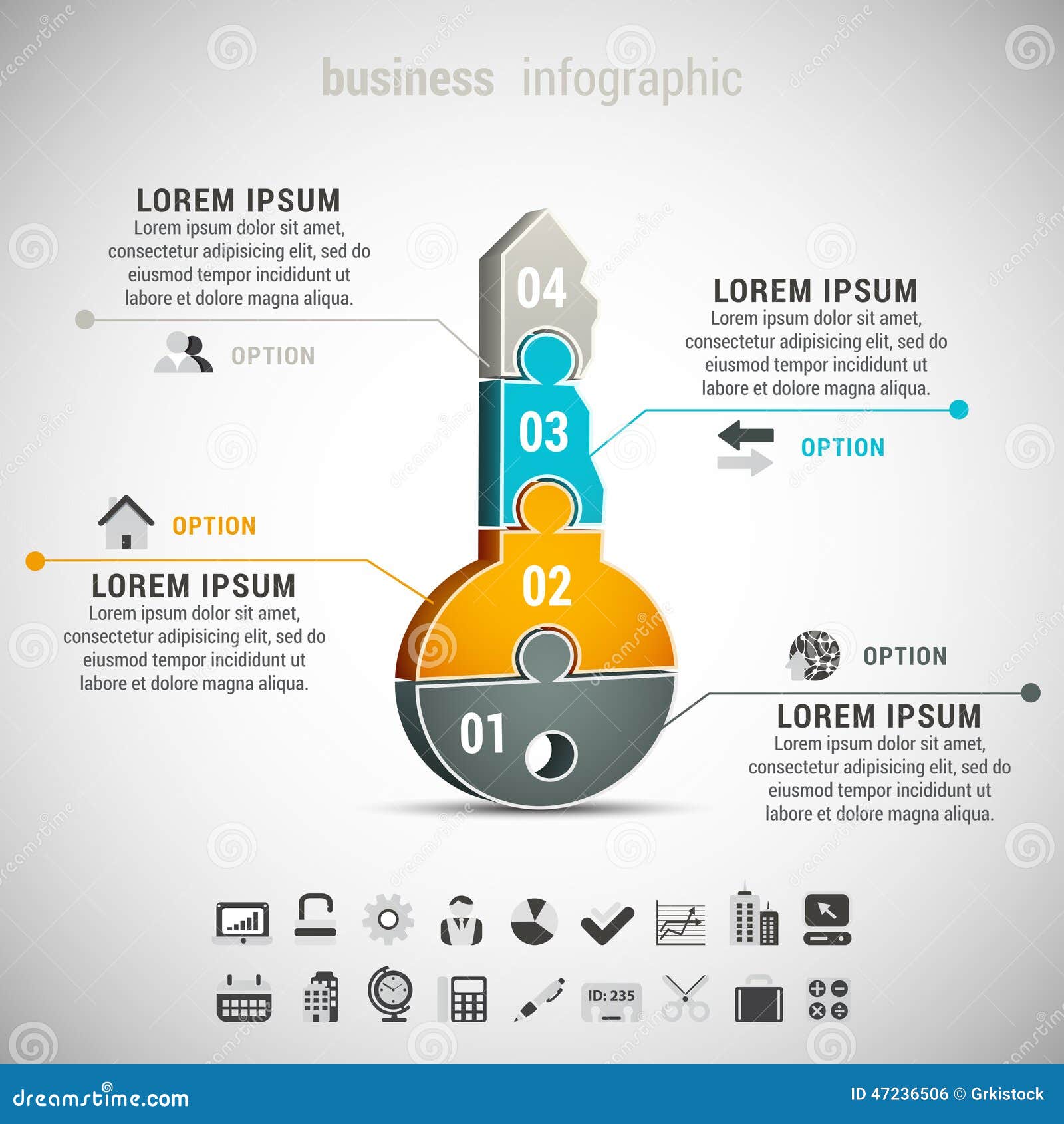 Business Infographic stock vector. Illustration of vector - 47236506