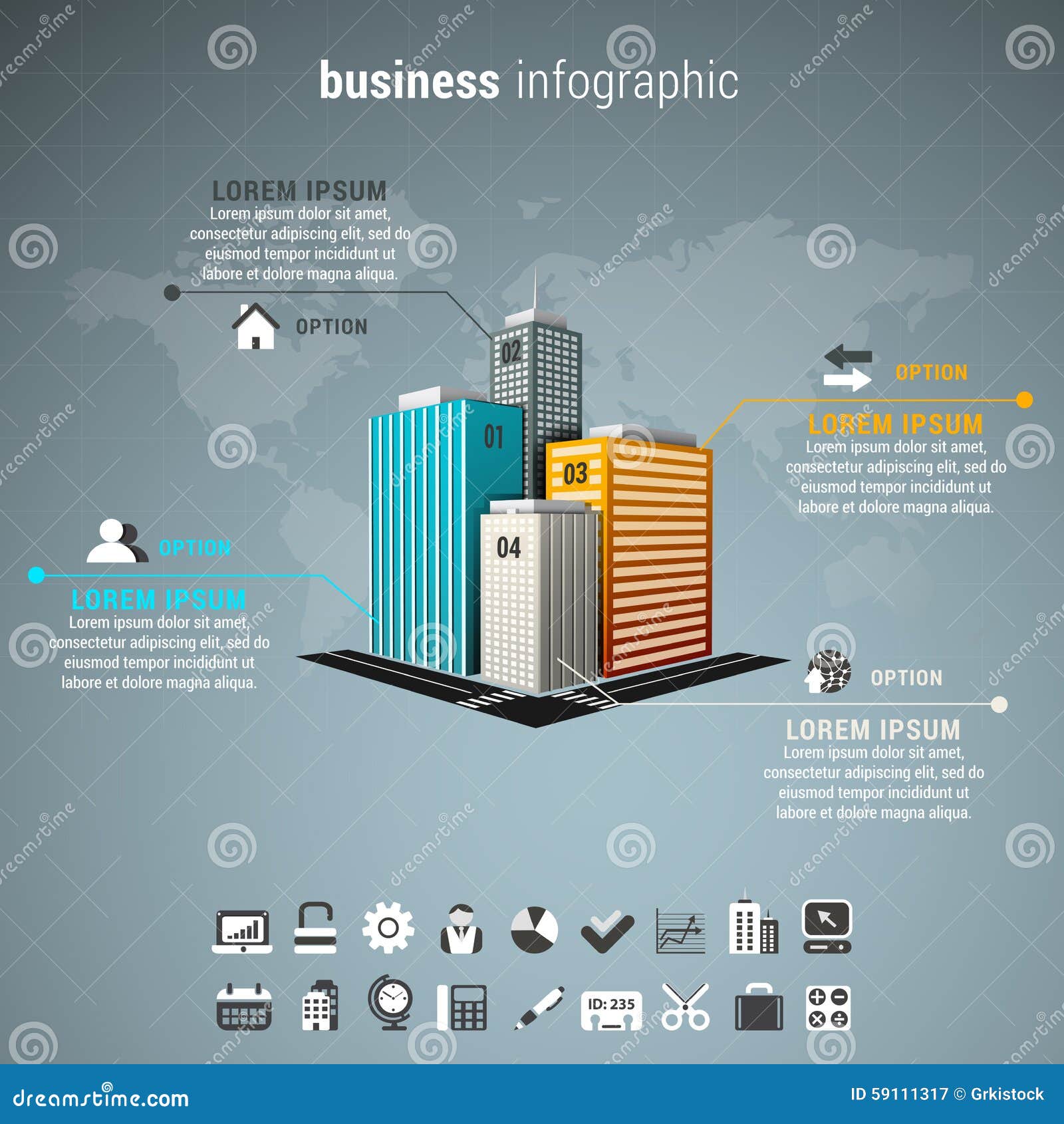 Business infographic stock vector. Illustration of diagram - 59111317