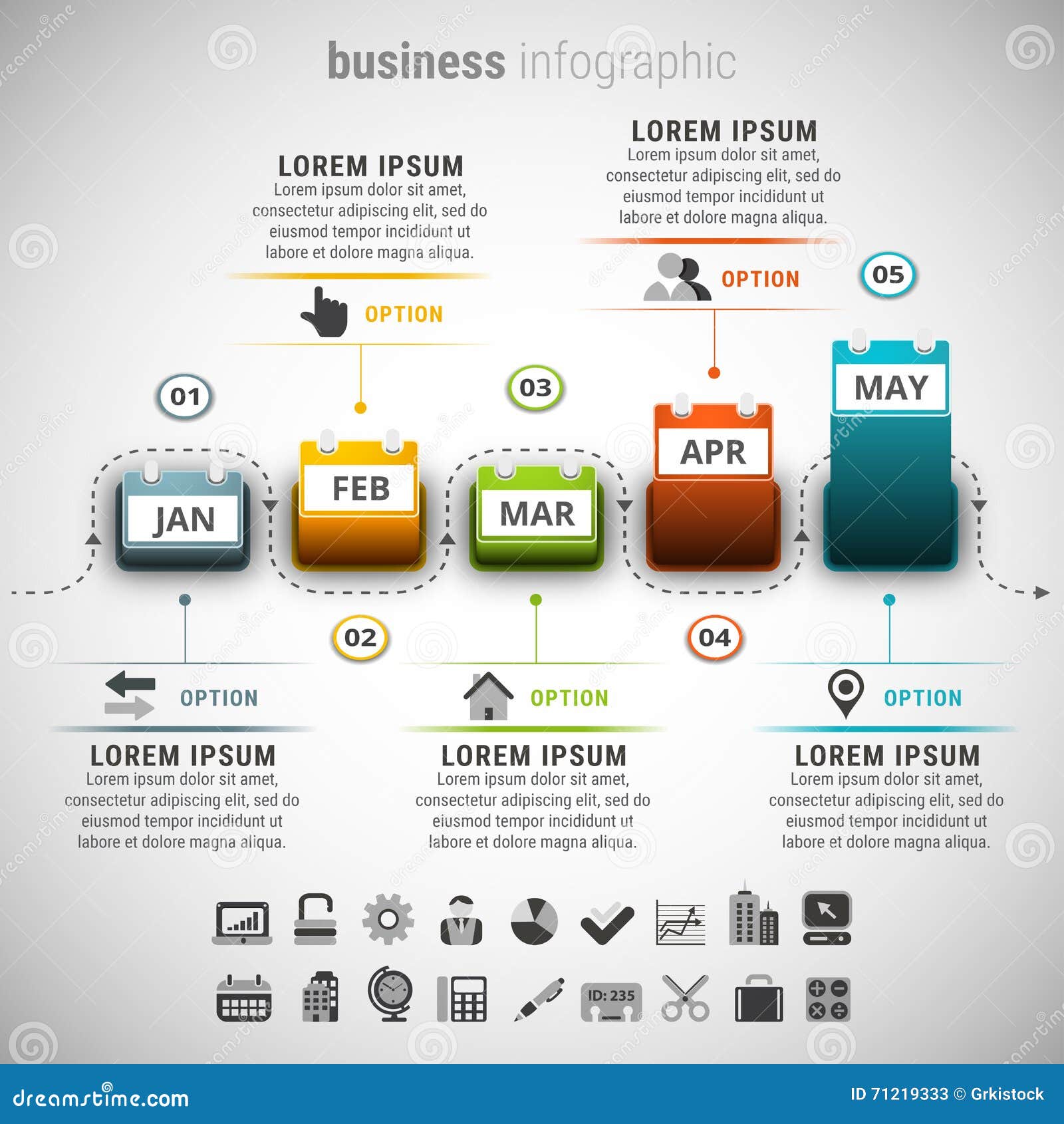 Business Infographic stock vector. Illustration of diagram - 71219333