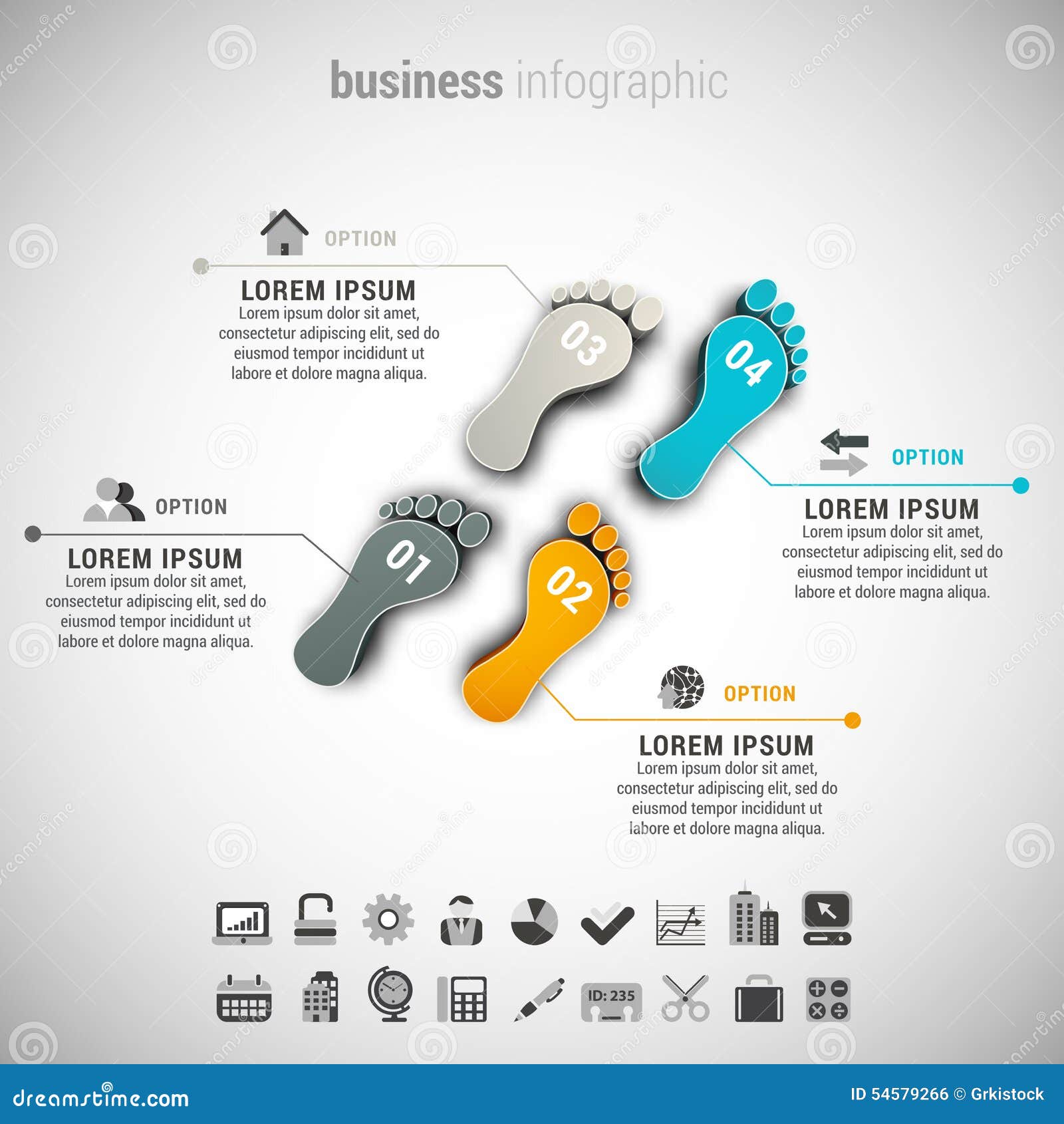 Business Infographic stock vector. Illustration of blue - 54579266