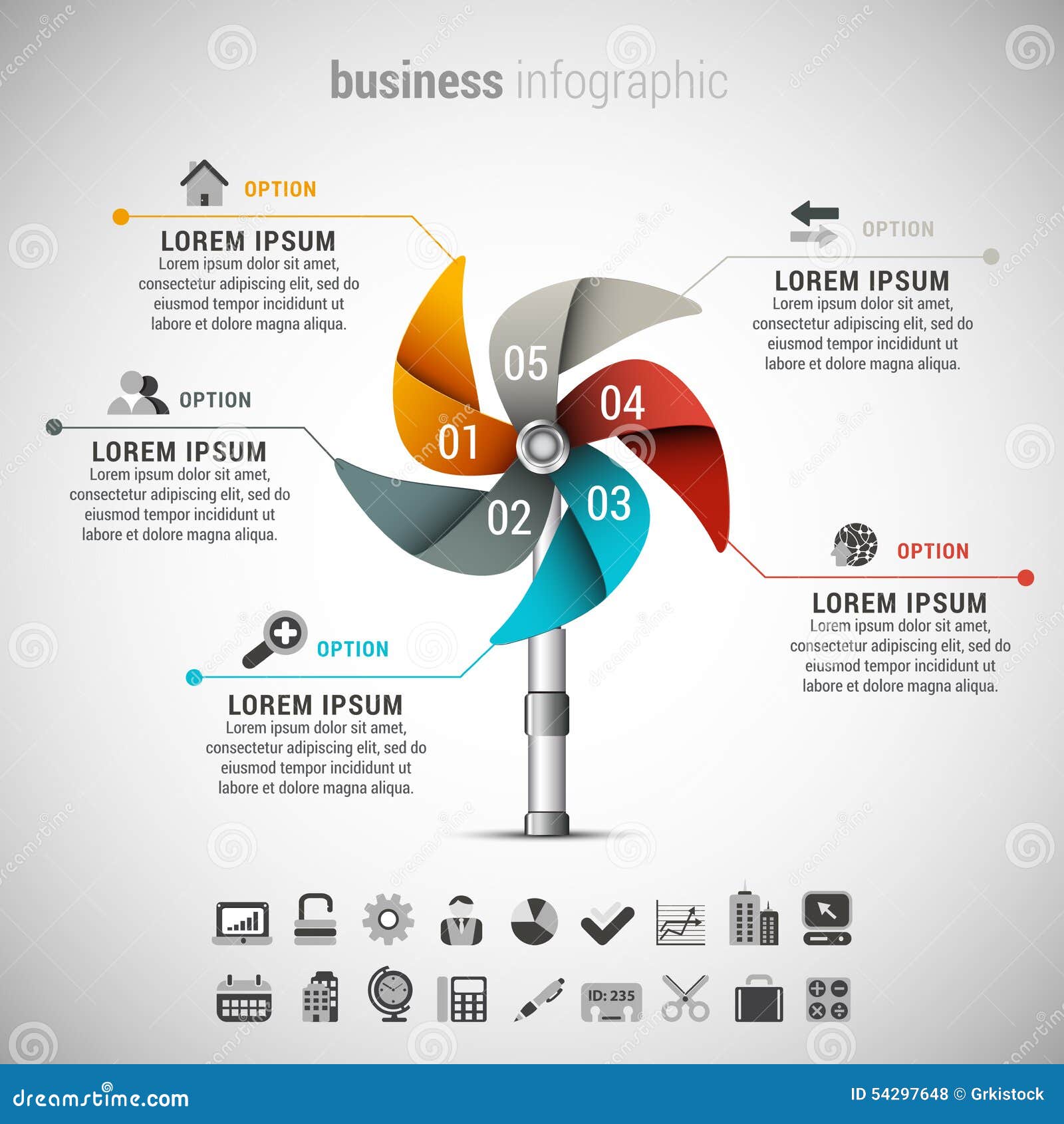 Business Infographic stock vector. Illustration of diagram - 54297648
