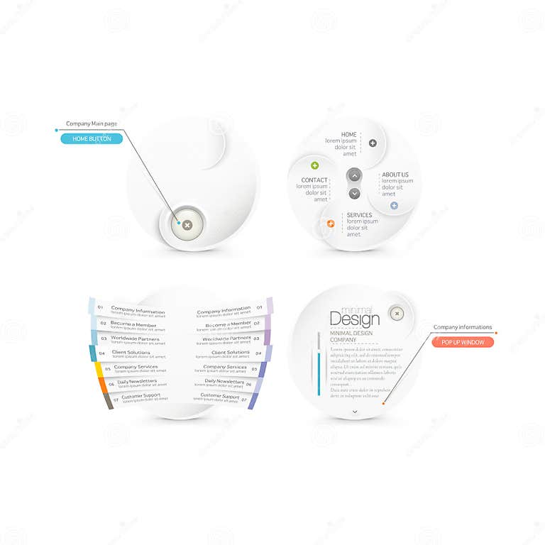 Business Infographic Web Site Template Stock Vector - Illustration of ...