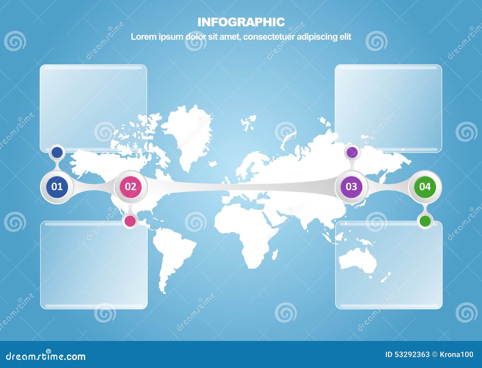 Business Infographic 6 of 6 with World Map Stock Vector - Illustration ...