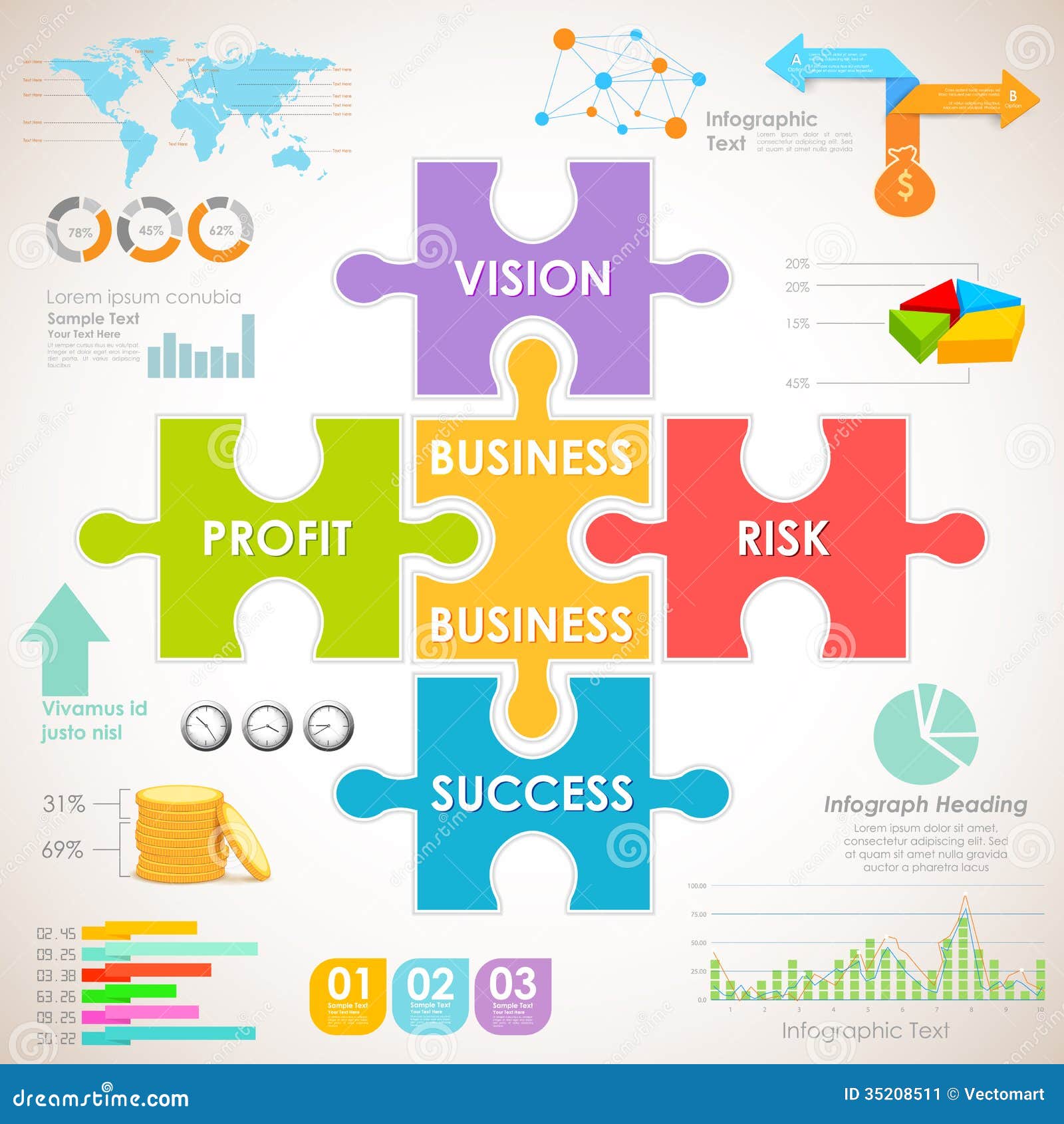 Business Infographics Chart Stock Vector - Illustration of line, data ...
