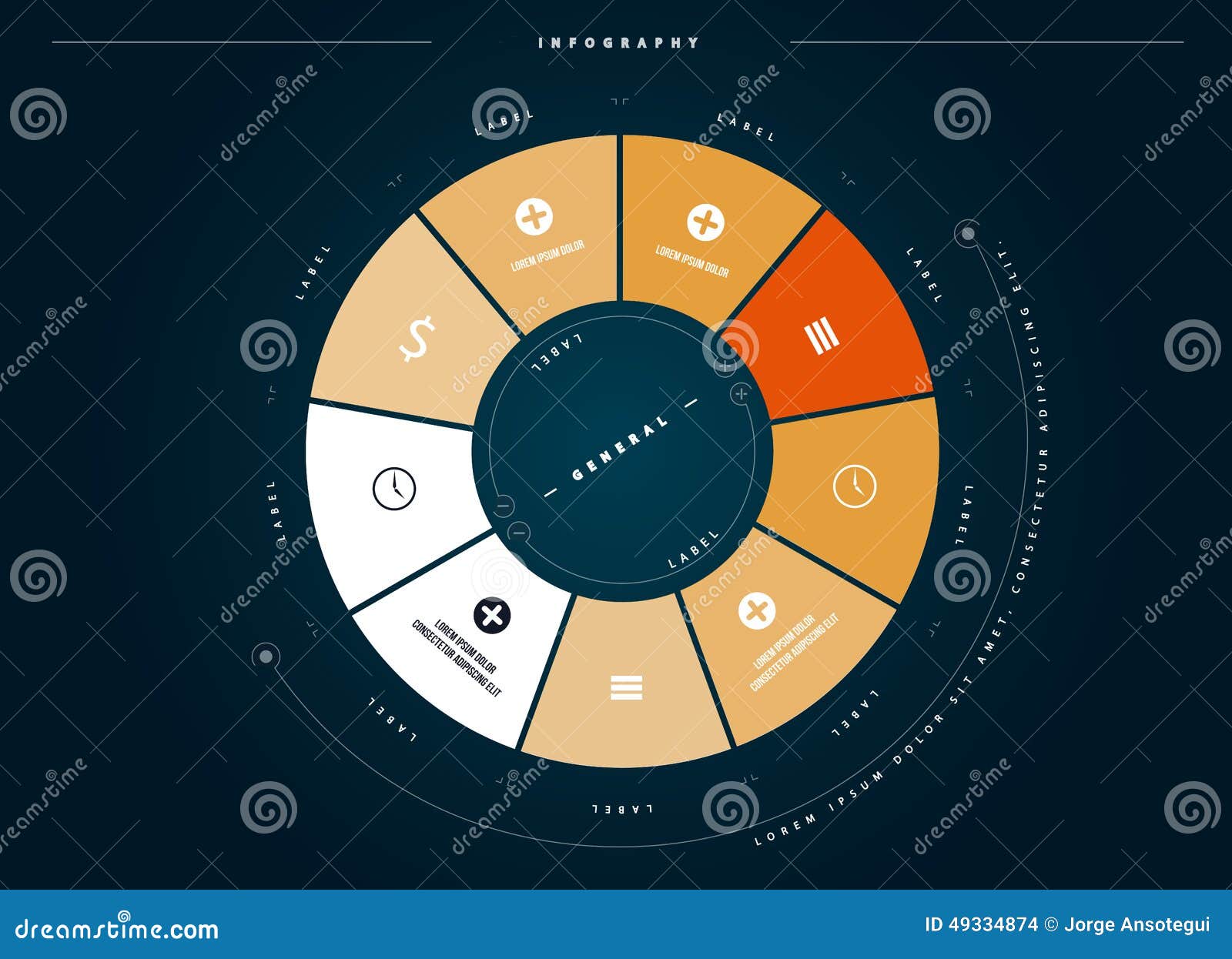Business Infographics Circle Evolution Stock Vector - Illustration of ...