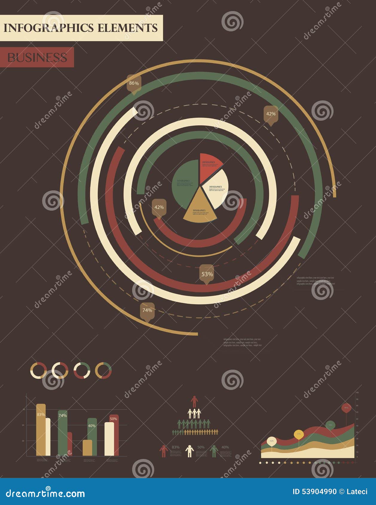 Business Infographics Circle Style Stock Vector - Illustration of ...