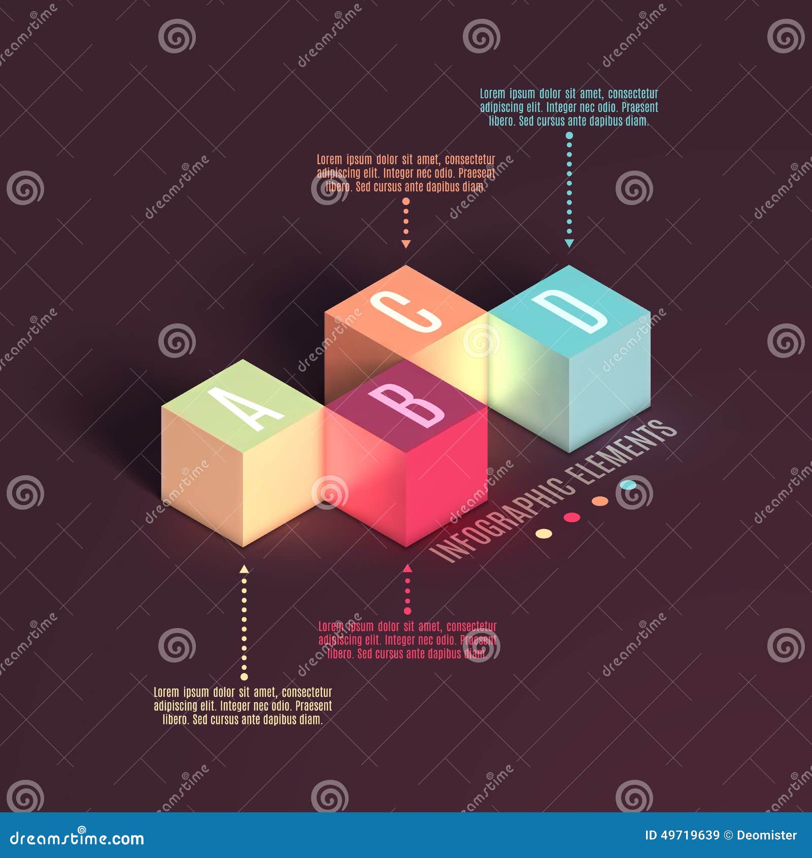 Business Infographics cube stock vector. Illustration of info - 49719639