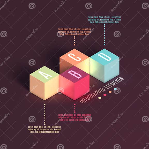 Business Infographics cube stock vector. Illustration of info - 49719639