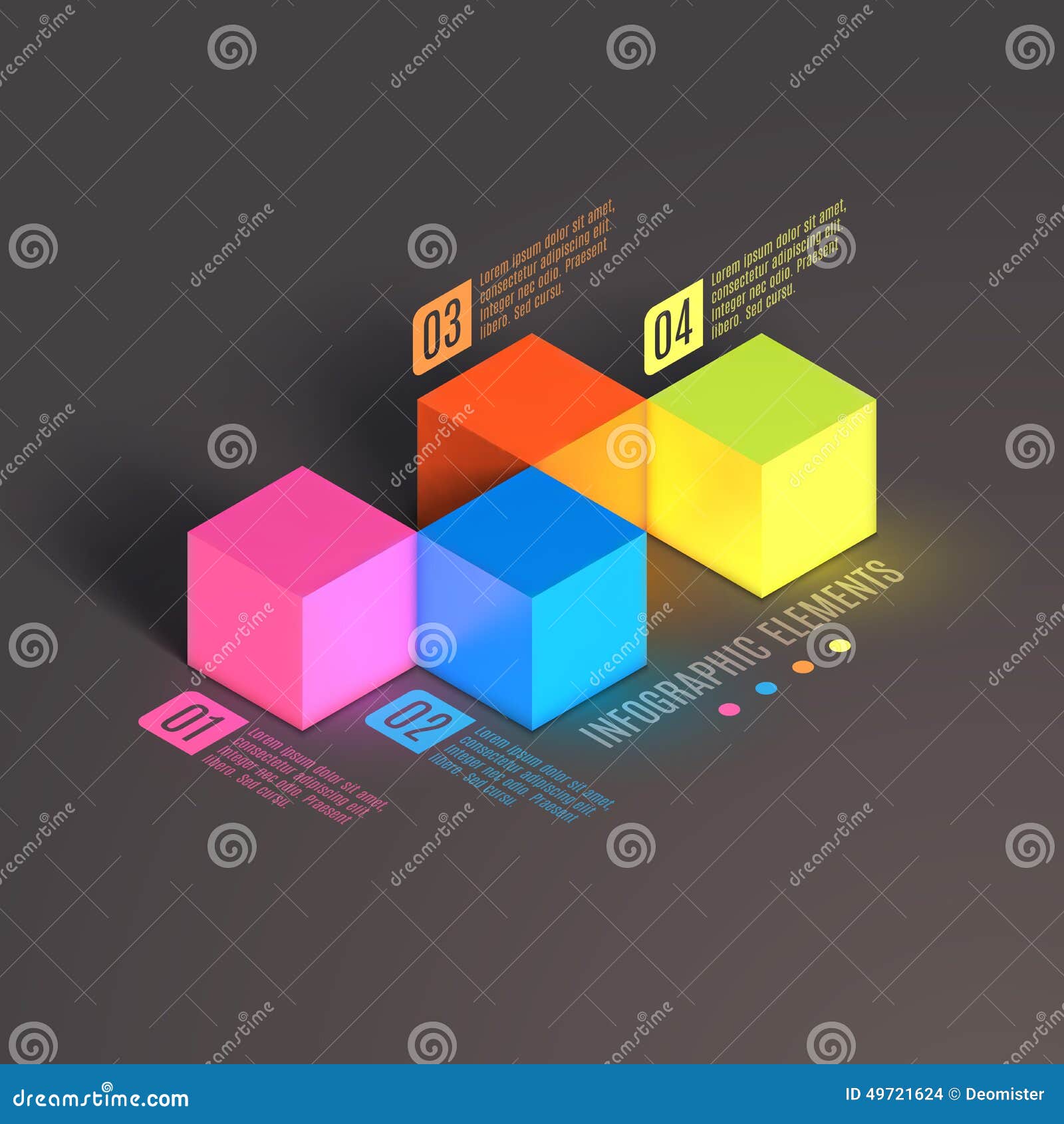 Business Infographics cube stock vector. Illustration of frame - 49721624