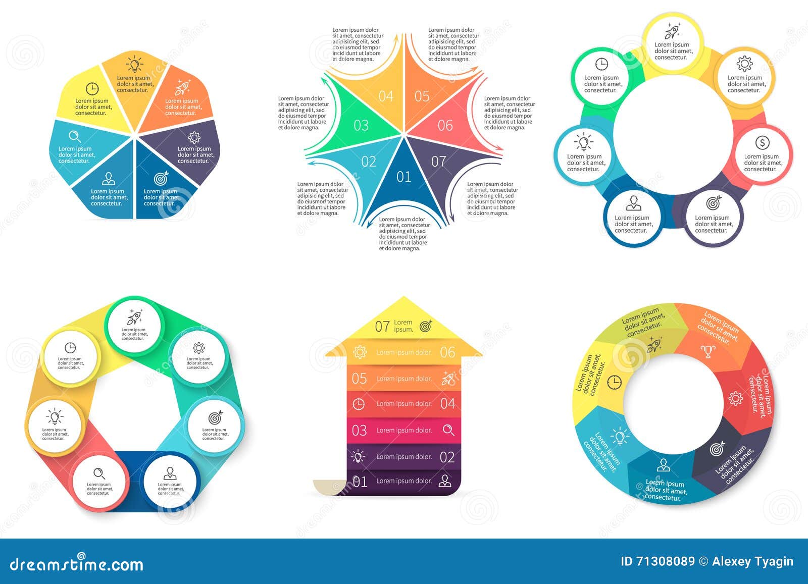 Infographics Diagrams, Steps, Colorful. Vector Illustration ...