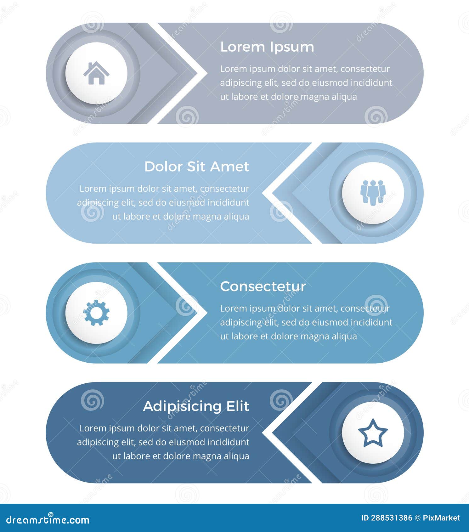 Business Infographics - 4 Elements Stock Vector - Illustration of ...