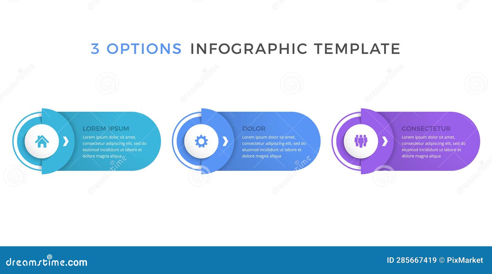 Business Infographics - 3 Elements Stock Vector - Illustration of ...