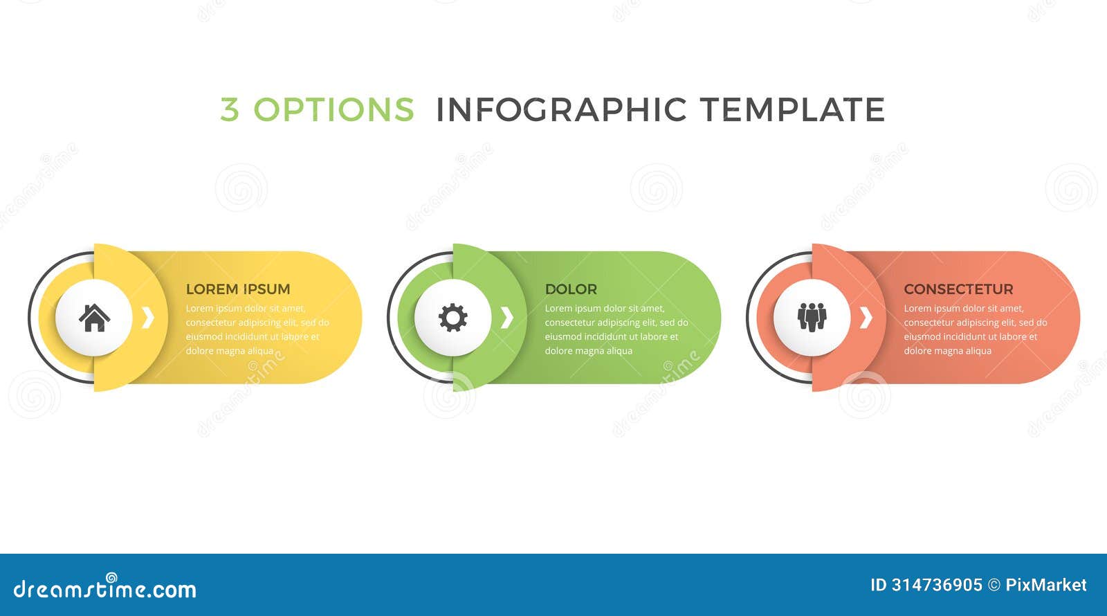 Business Infographics - 3 Elements Stock Vector - Illustration of ...