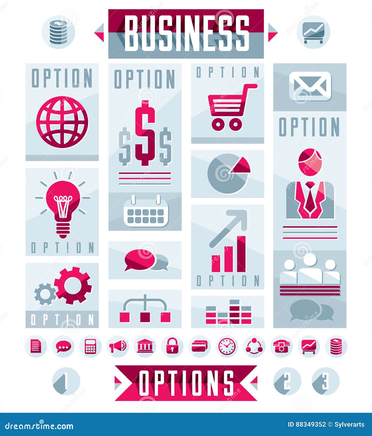 Business Infographics Elements, Set of Different Design Elements Stock ...