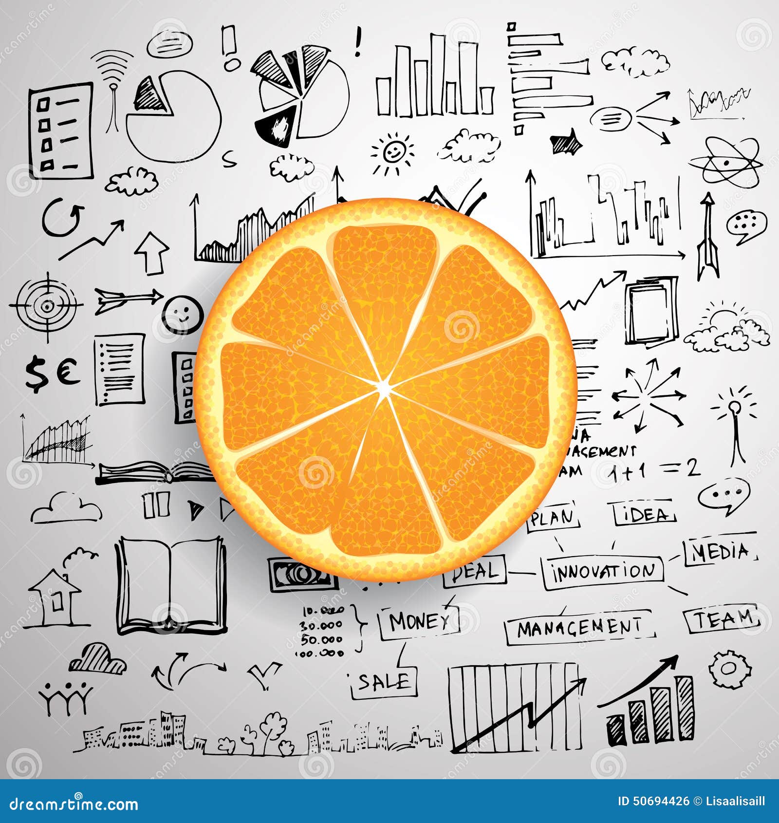 Business Infographics - Fresh Orange Idea Stock Vector - Illustration ...