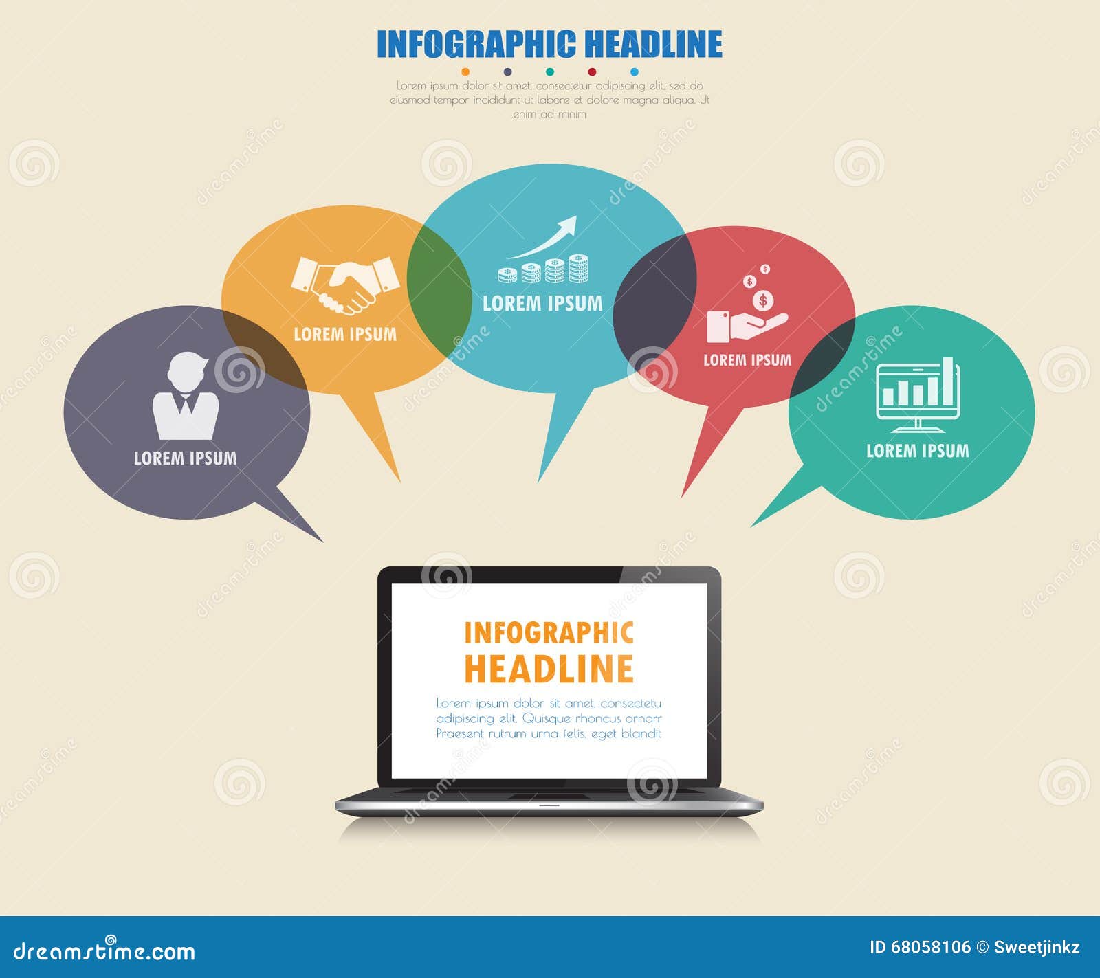 Business Infographics with Icons Set. Vector. Illustration. Stock ...