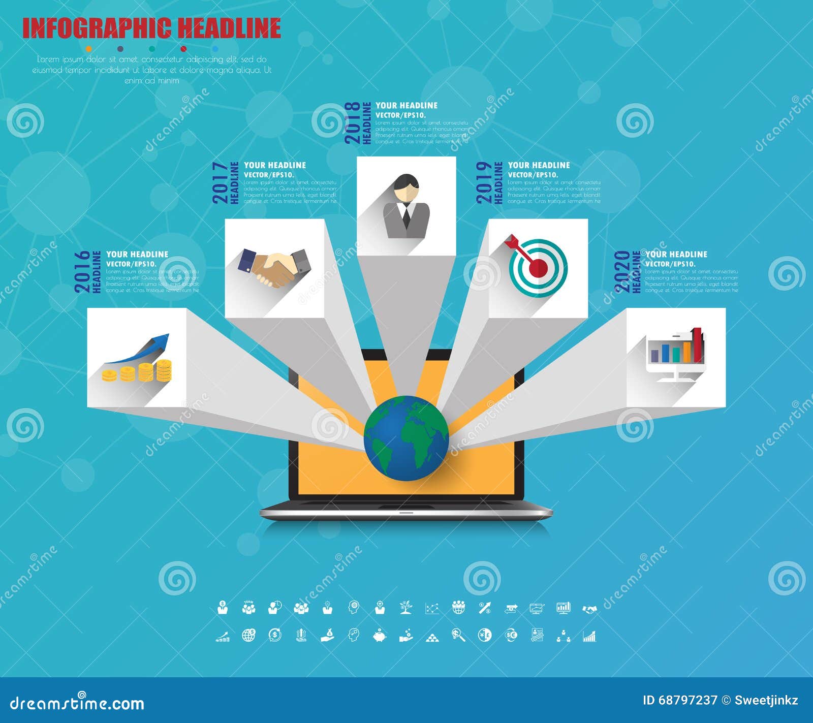 Business Infographics with Icons Set. Vector. Illustration. Stock ...