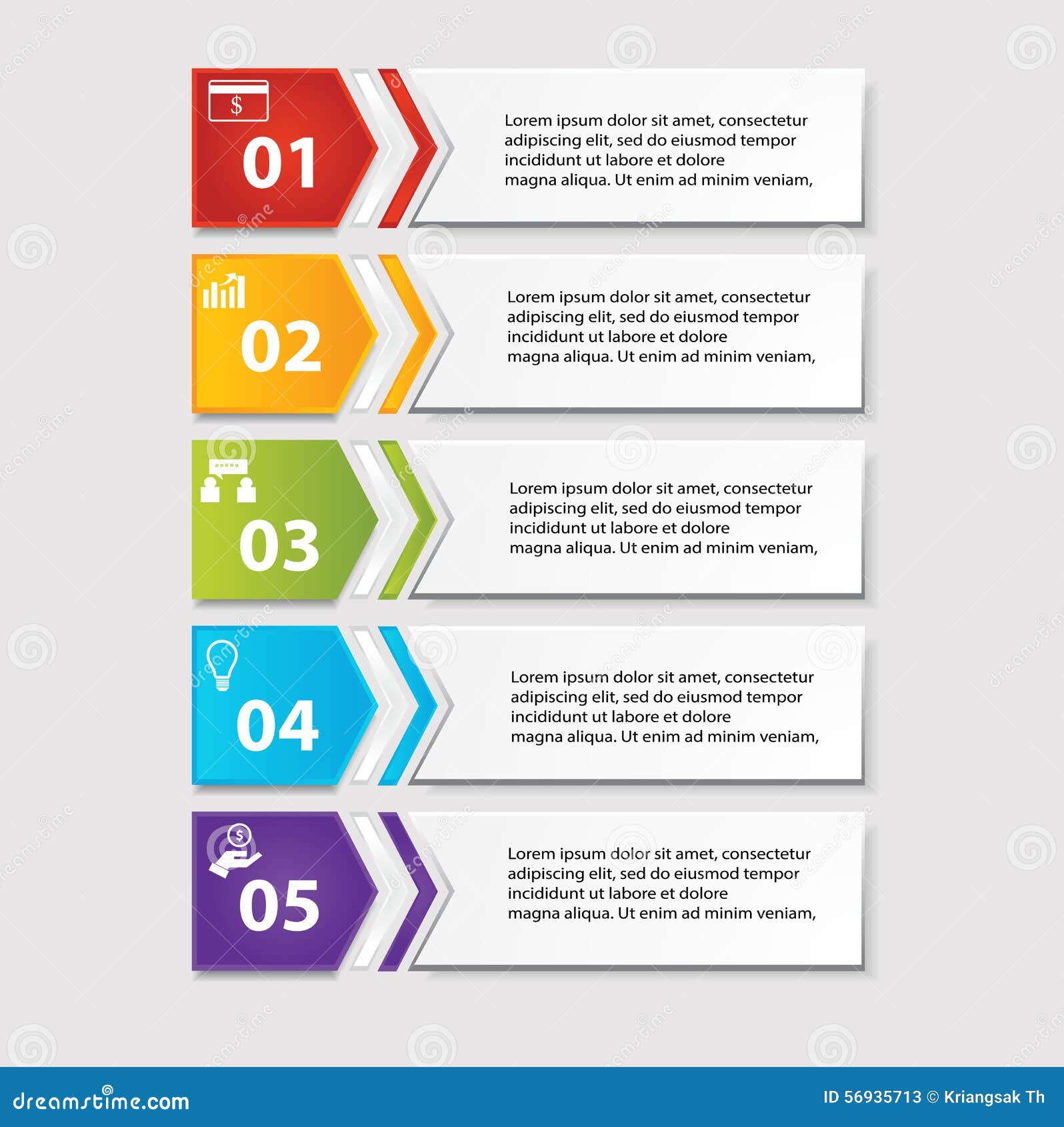 Business Infographics Number Banners Template or Website Layout. Vector ...