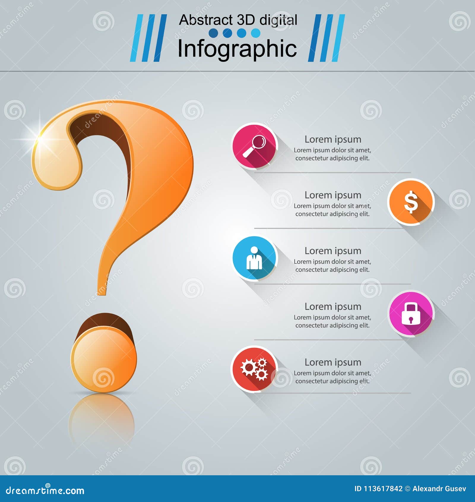 Business Infographics. Question Mark. Stock Vector - Illustration of ...