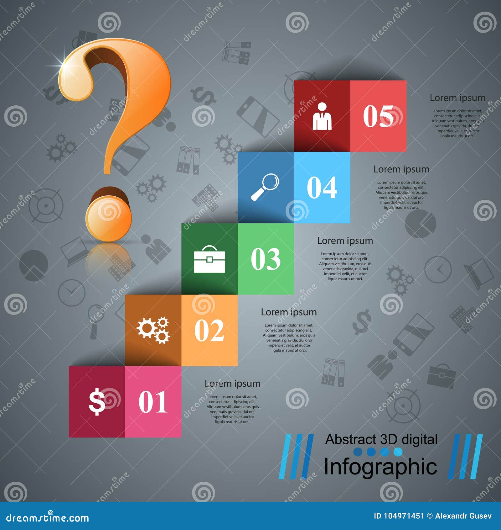Business Infographics. Question Mark Stock Vector - Illustration of ...