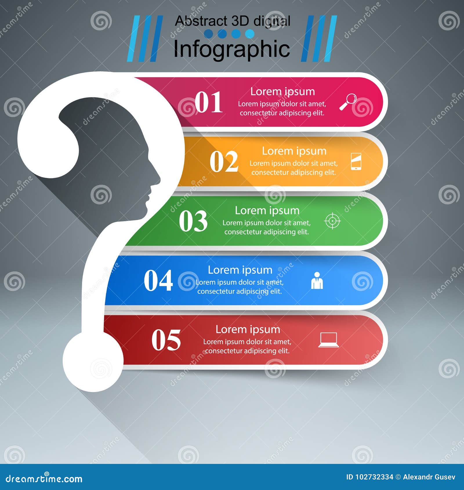 Business Infographics. Question Mark. Stock Vector - Illustration of ...