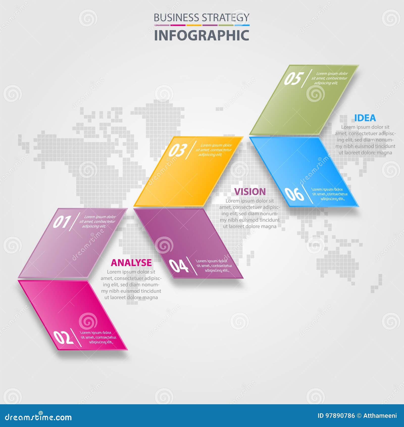 Business Infographics Strategy Design Elements Template Stock Vector ...