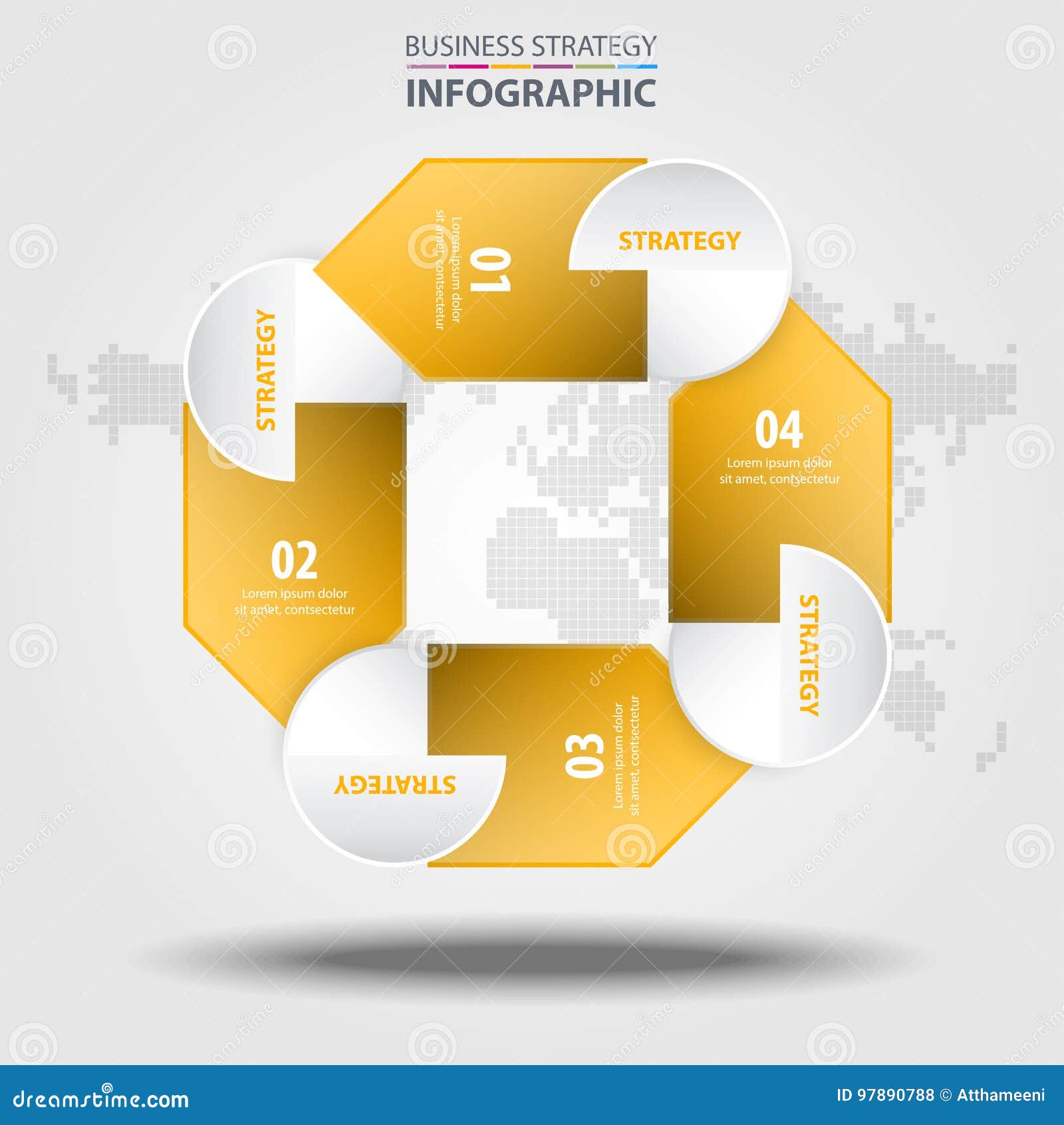Business Infographics Strategy Design Elements Template Stock Vector ...