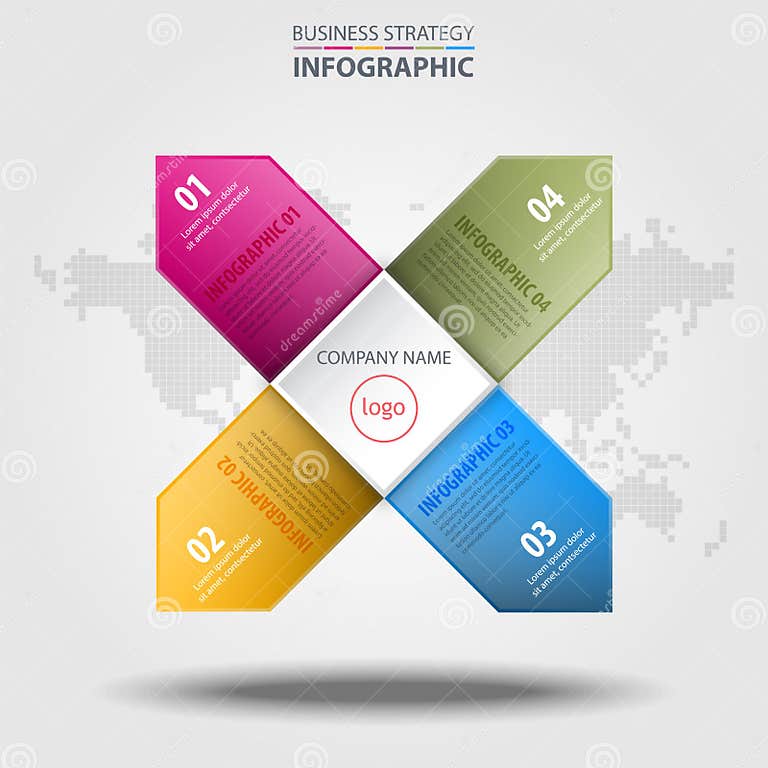 Business Infographics Strategy Design Elements Template Stock Vector ...