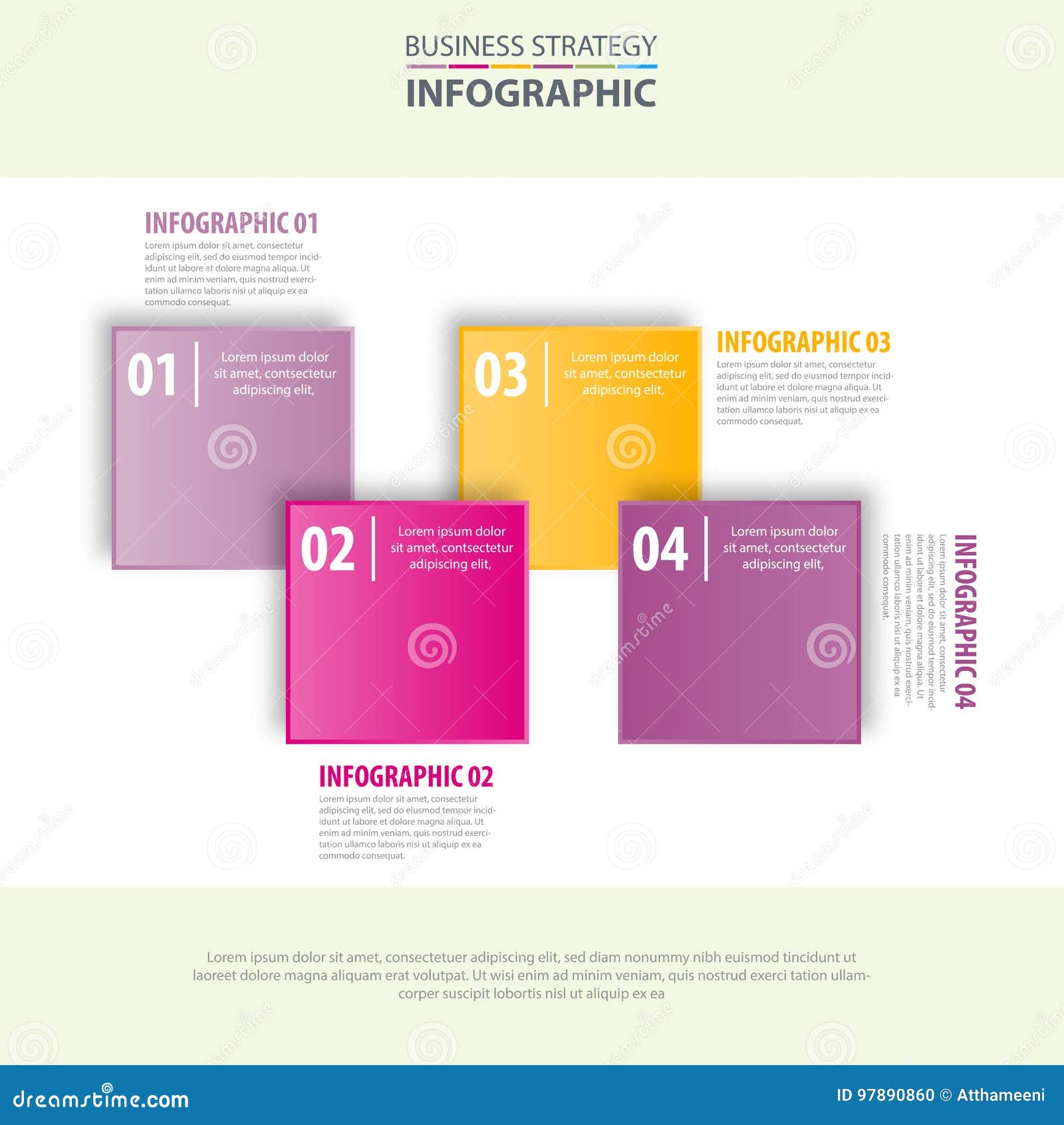 Business Infographics Strategy Design Elements Template Stock Vector ...